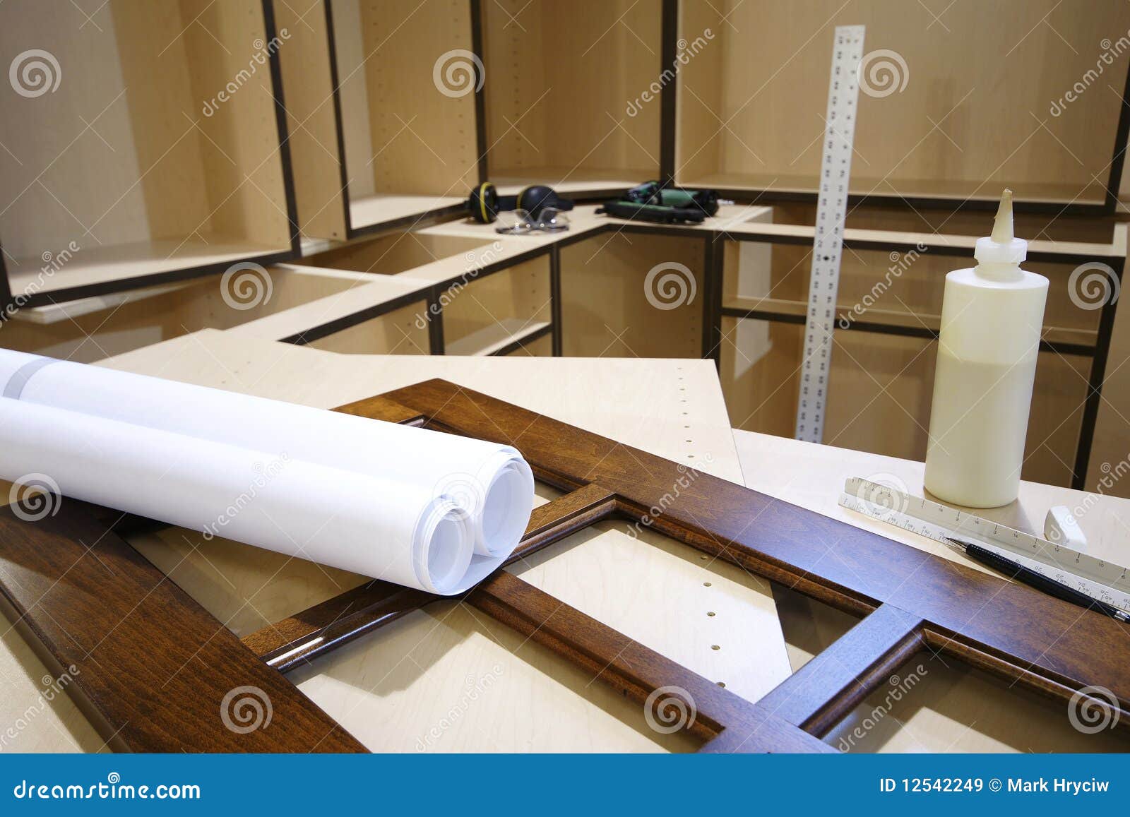 Kitchen Manufacturing Design Stock Image - Image of manufacture, plans ...