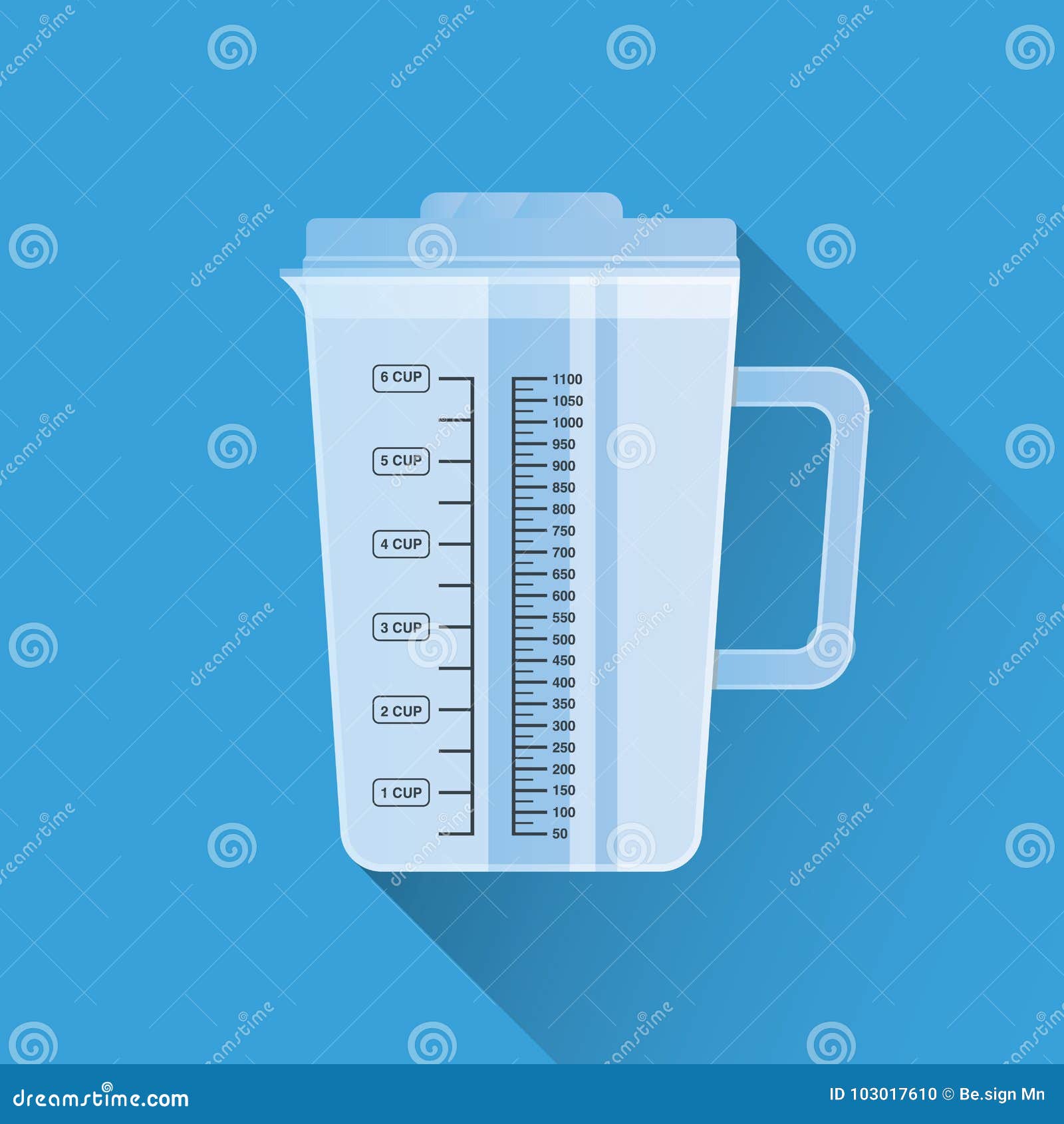 Kitchen Measuring Cup. Flat Design. Vector Illustration. Cooking ...