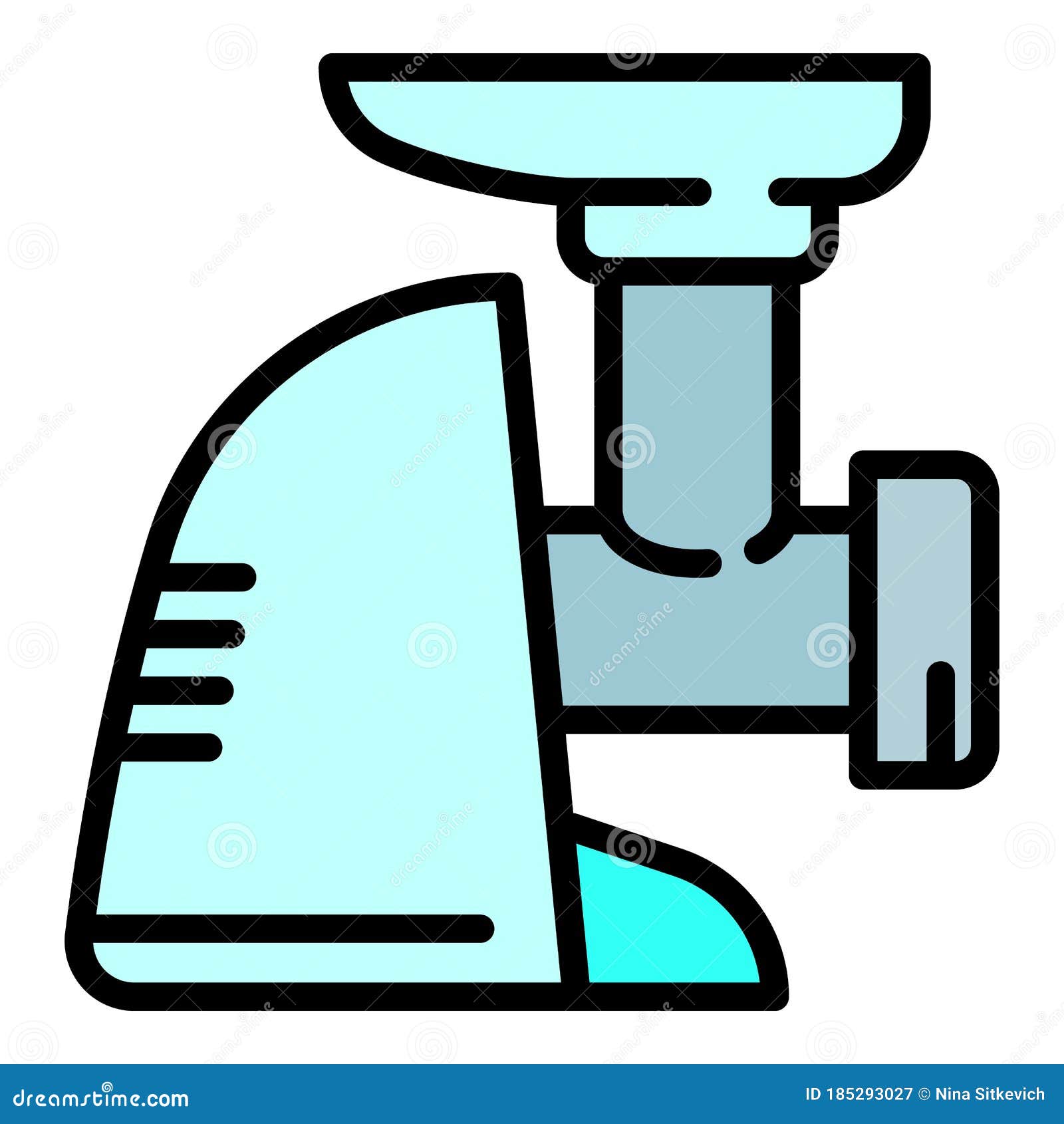 Kitchen Meat Grinder Icon, Outline Style Stock Vector - Illustration of ...