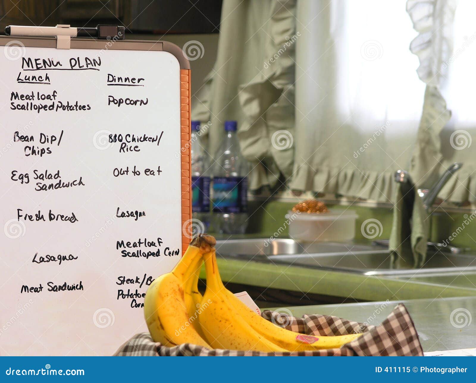 Kitchen Menu Plan stock image. Image of sink, dinner, plan - 411115