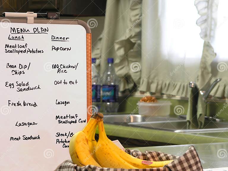 Kitchen Menu Plan stock image. Image of sink, dinner, plan - 411115