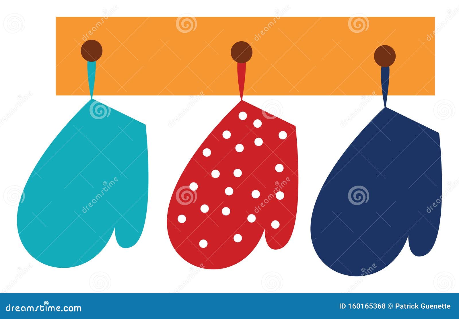 Kitchen Mittens, Vector or Color Illustration Stock Vector ...