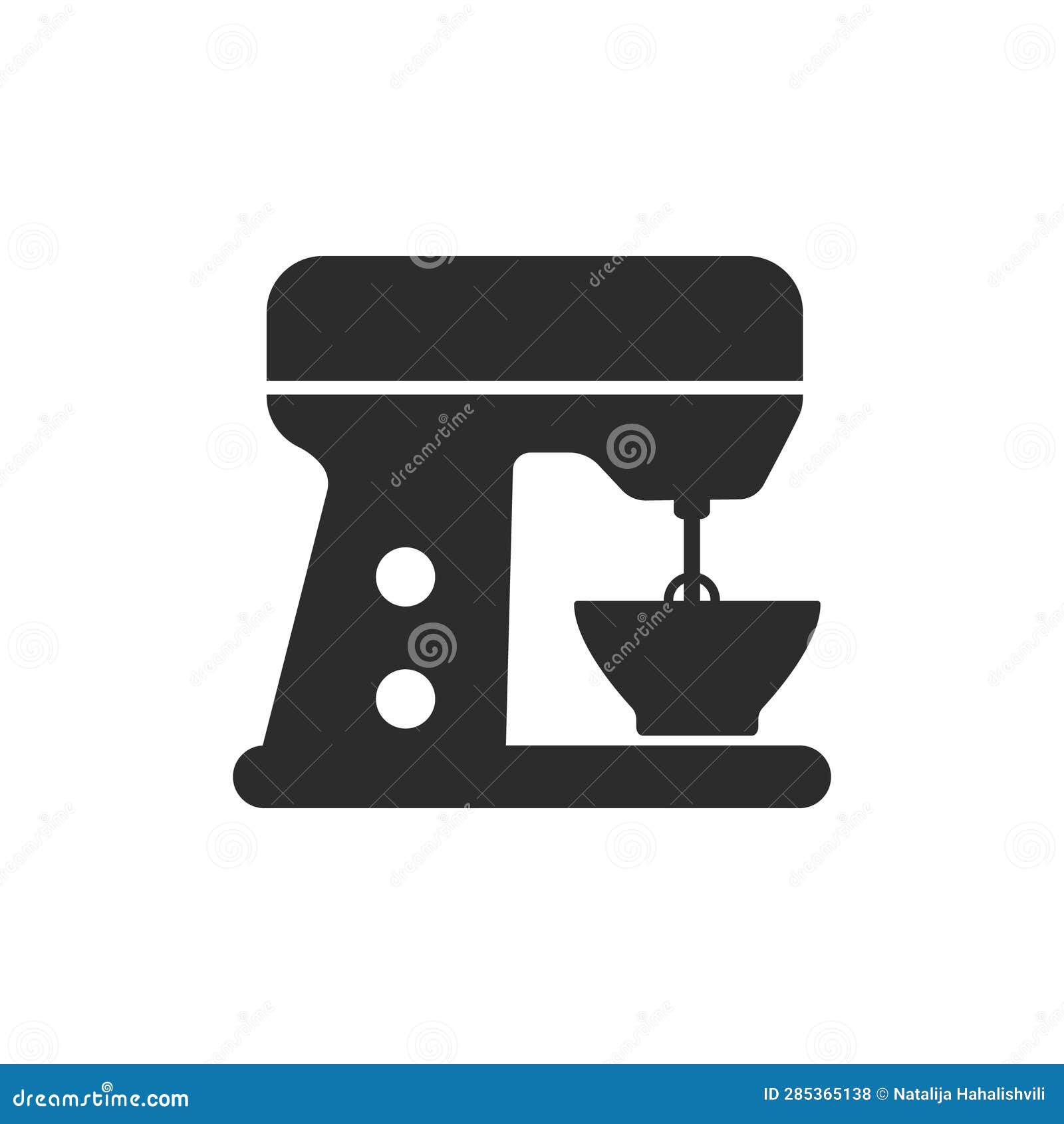 Kitchen Mixer Icon Flat Vector Sign Stock Vector - Illustration of ...