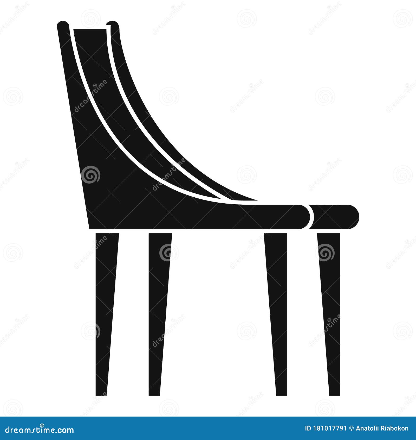 Kitchen Modern Chair Icon, Simple Style Stock Vector - Illustration of ...