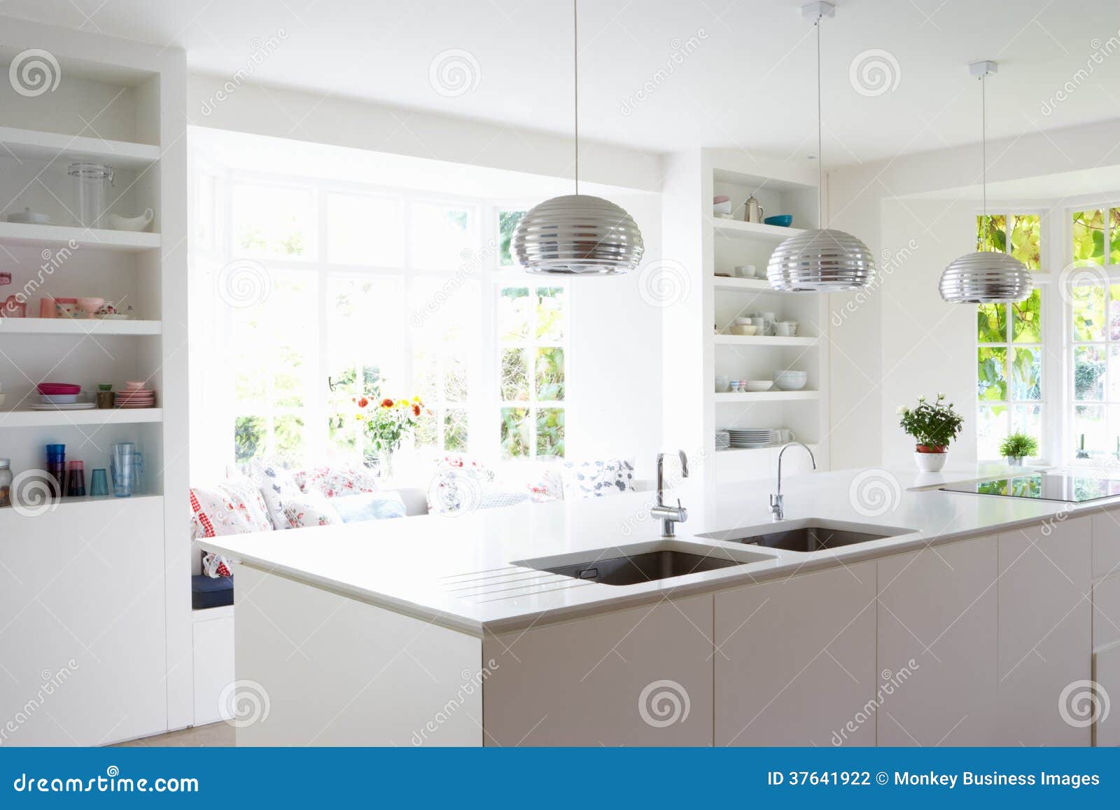 Kitchen in Modern Home stock photo. Image of real, designer - 37641922