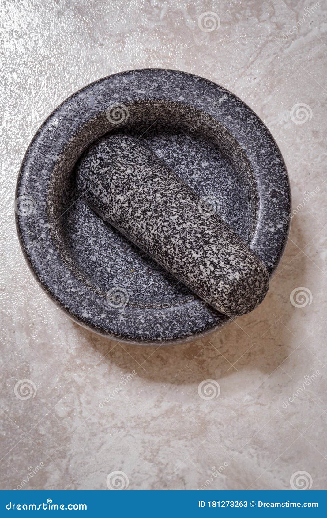 Zenith View of a Kitchen Mortar Stock Image - Image of stone, crush ...
