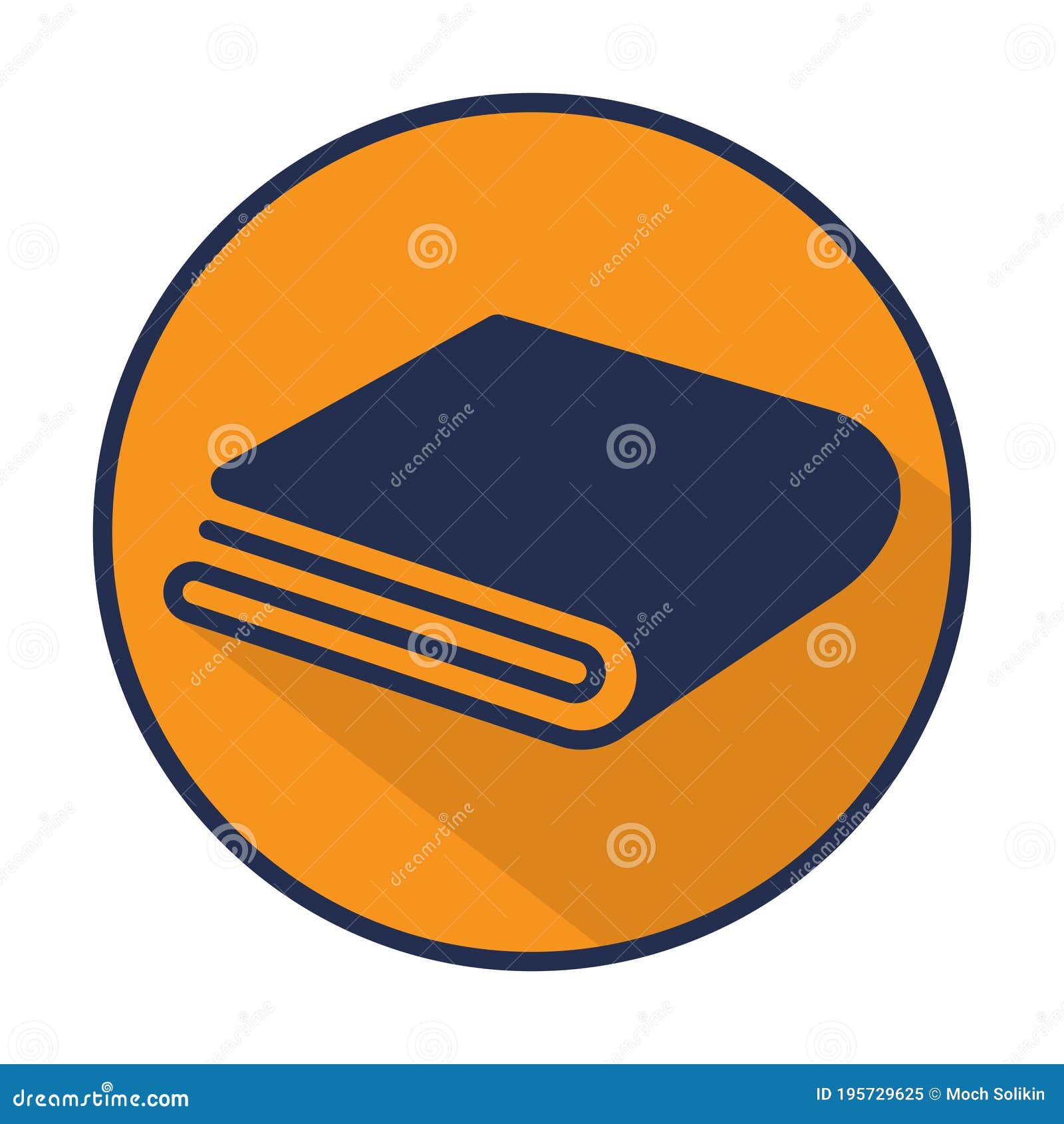 Kitchen Napkin / Folded Dinner Napkin Flat Icon for Apps or Website on ...