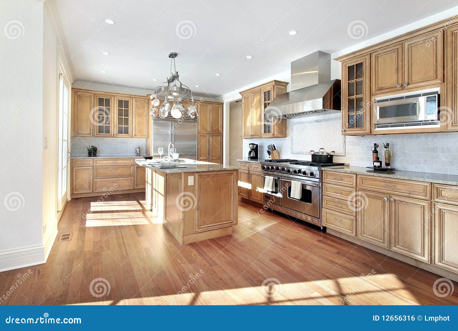 Kitchen in New Construction Home Stock Photo - Image of house, suburb ...