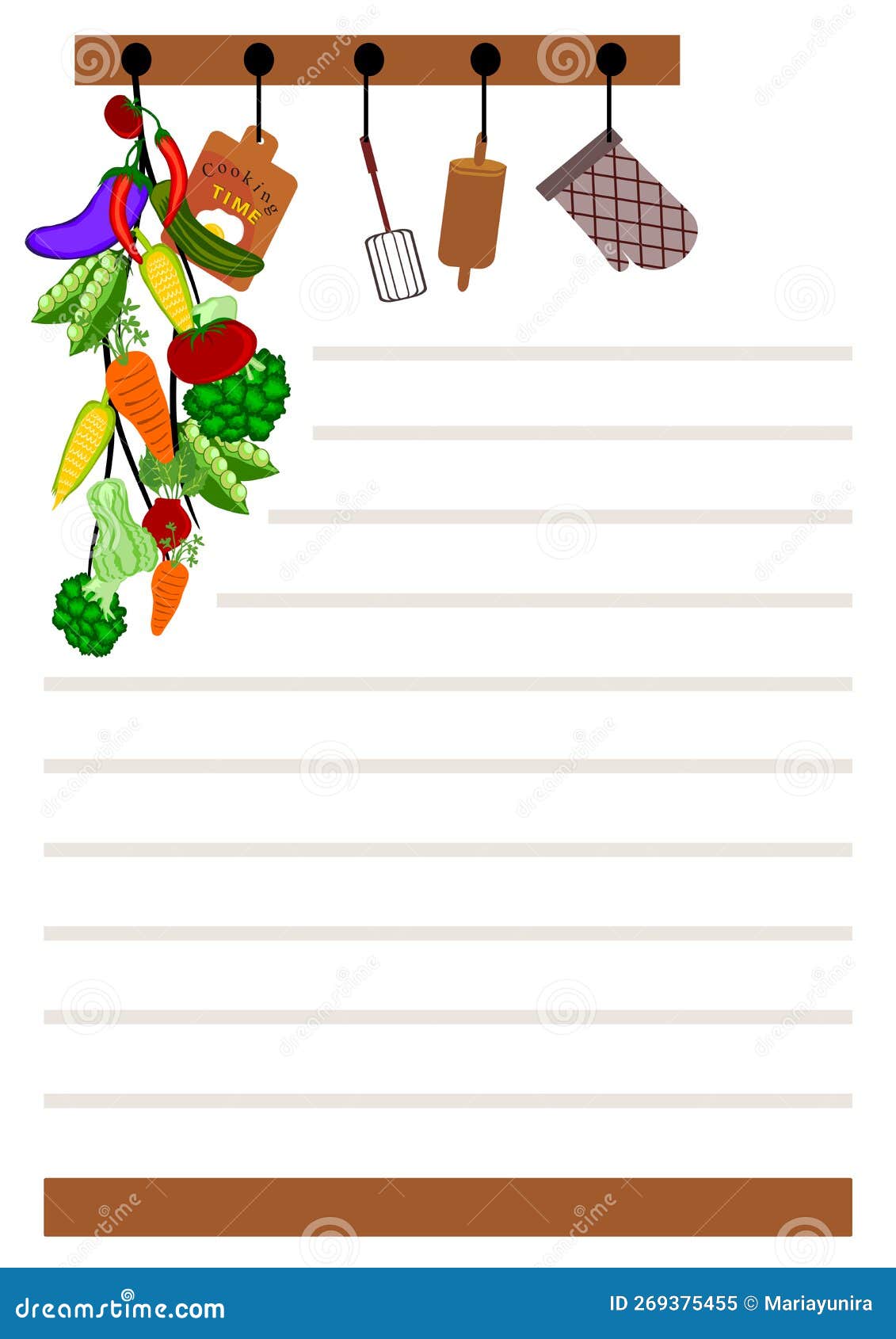 Kitchen Notes template stock illustration. Illustration of template ...
