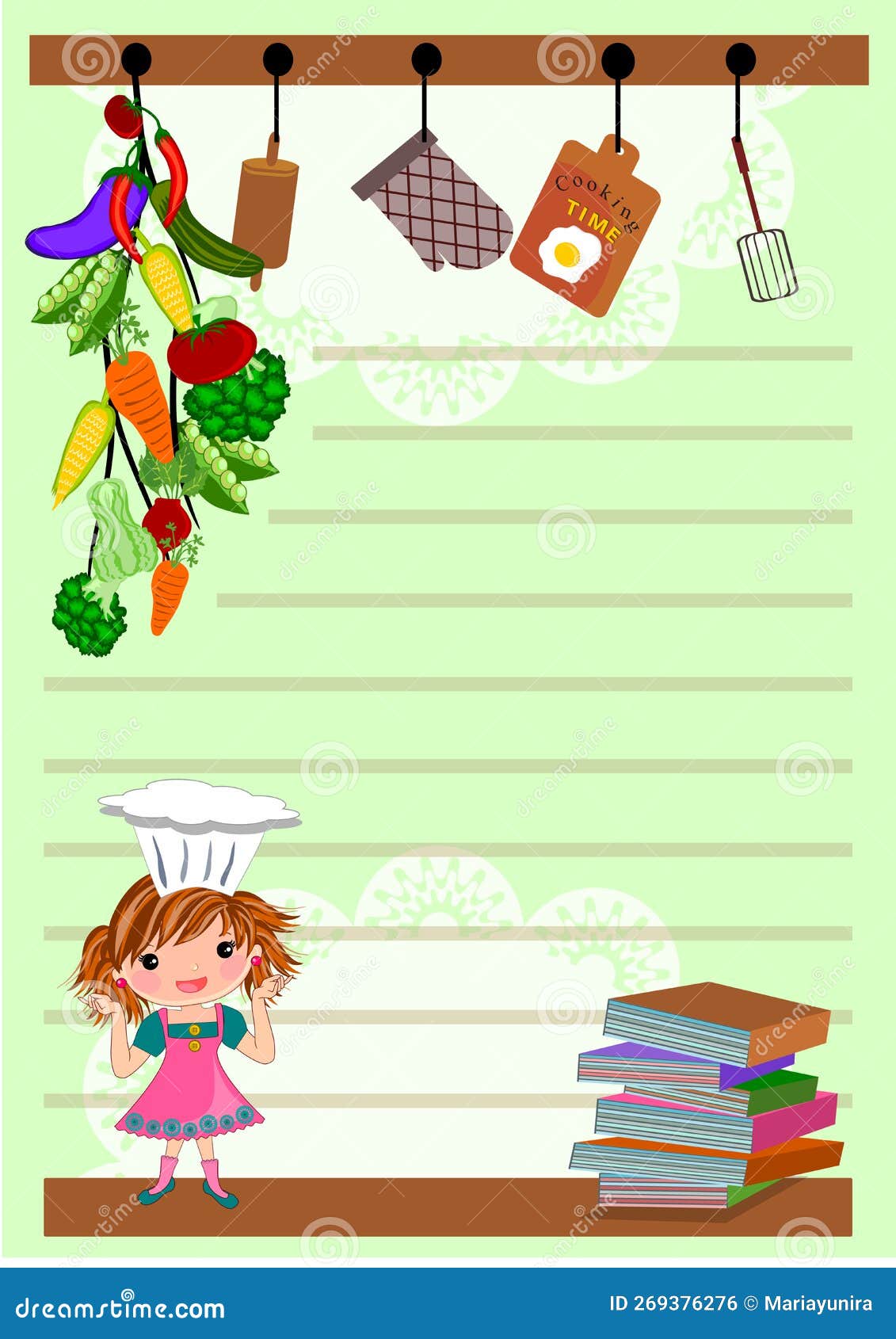 Kitchen Notes template. stock illustration. Illustration of kids ...