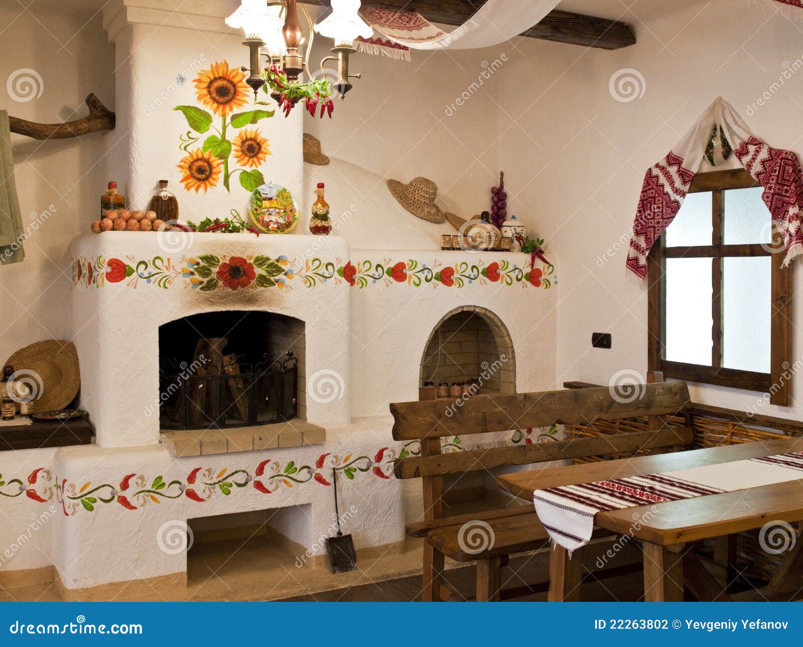 The Kitchen in the Old Slavic Style Stock Photo - Image of slavic ...