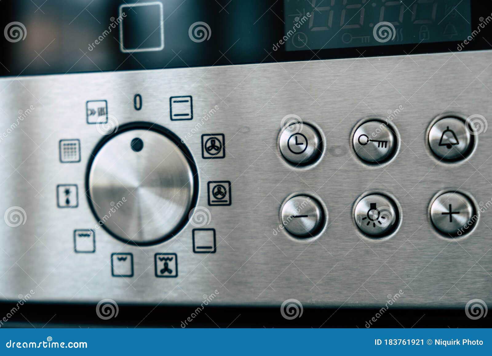 Kitchen Oven Stainless Steel Panel with Buttons and Knobs Stock Image ...