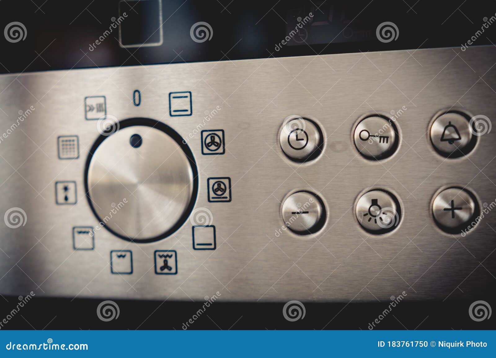 Kitchen Oven Stainless Steel Panel with Buttons and Knobs Stock Photo ...