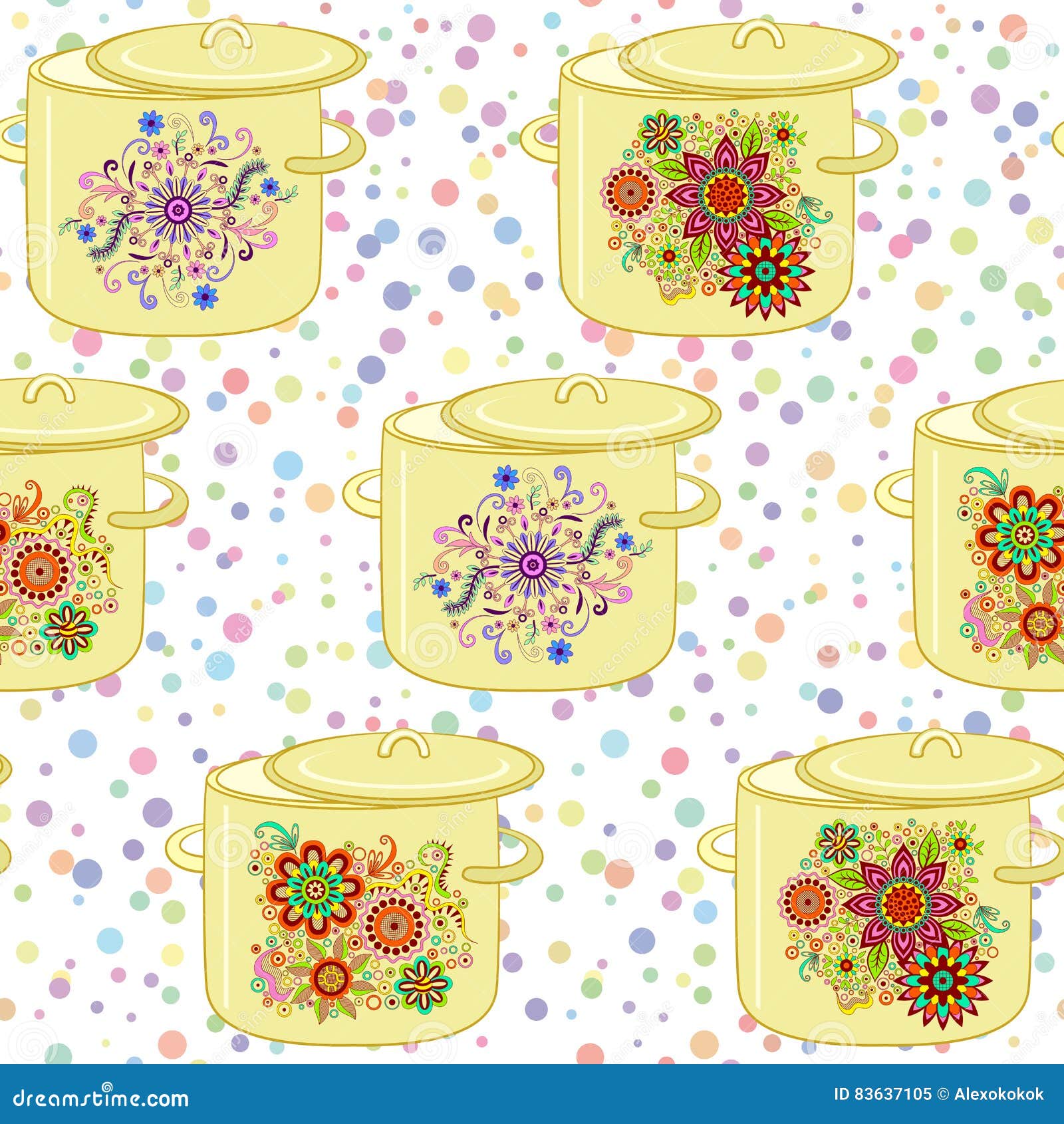 Kitchen Pan, Seamless stock vector. Illustration of object - 83637105