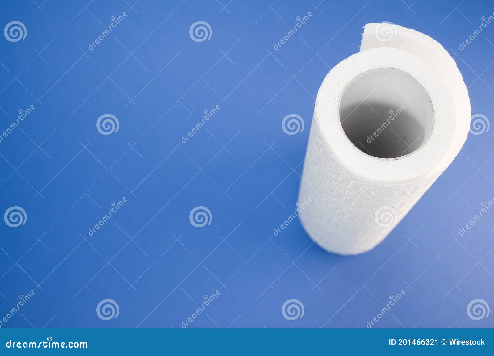 Kitchen Paper Roll on a Blue Background Stock Image - Image of cleanup ...