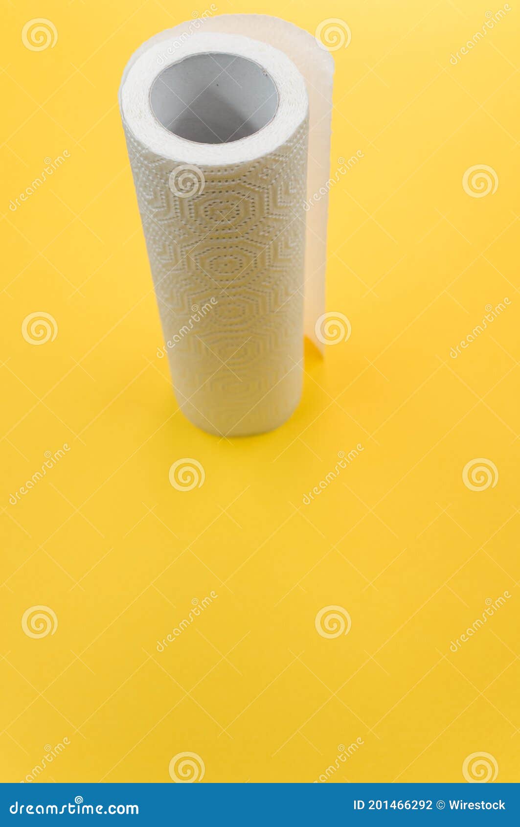 Kitchen Paper Roll on a Yellow Background Stock Photo - Image of wash ...