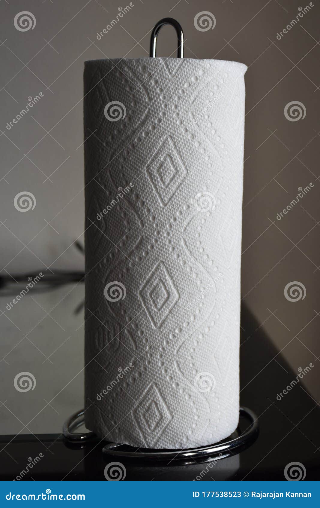 Kitchen Paper Towel White Color Roll Texture Pattern Isolated Stock ...