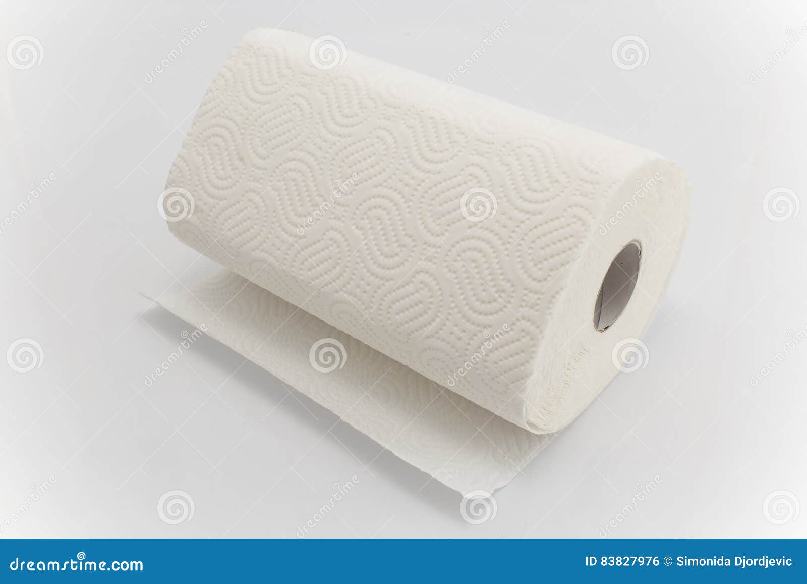 Kitchen Paper Towel on a White Background Stock Photo - Image of porous ...