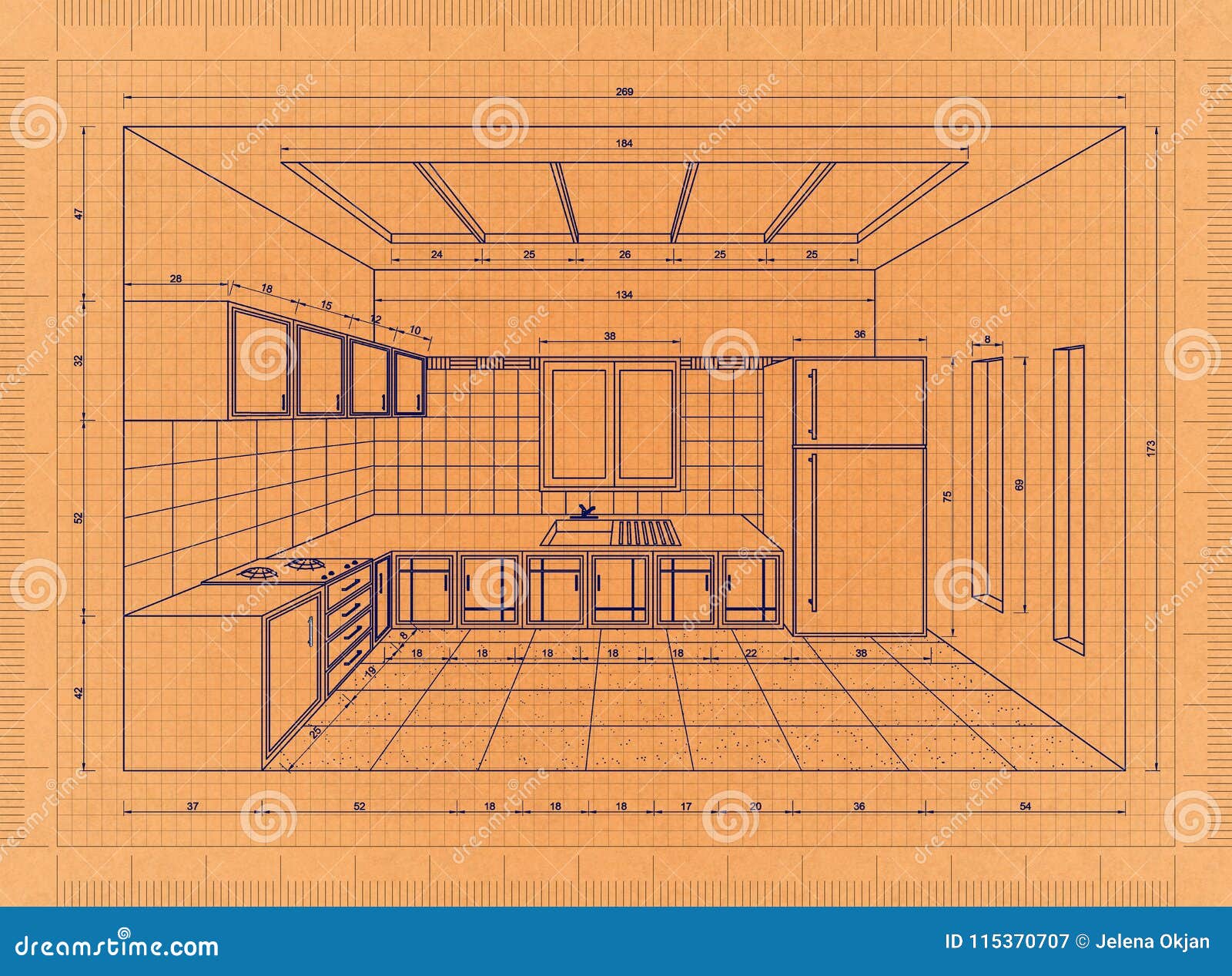 Kitchen Plan Royalty-Free Stock Photography | CartoonDealer.com #14125625
