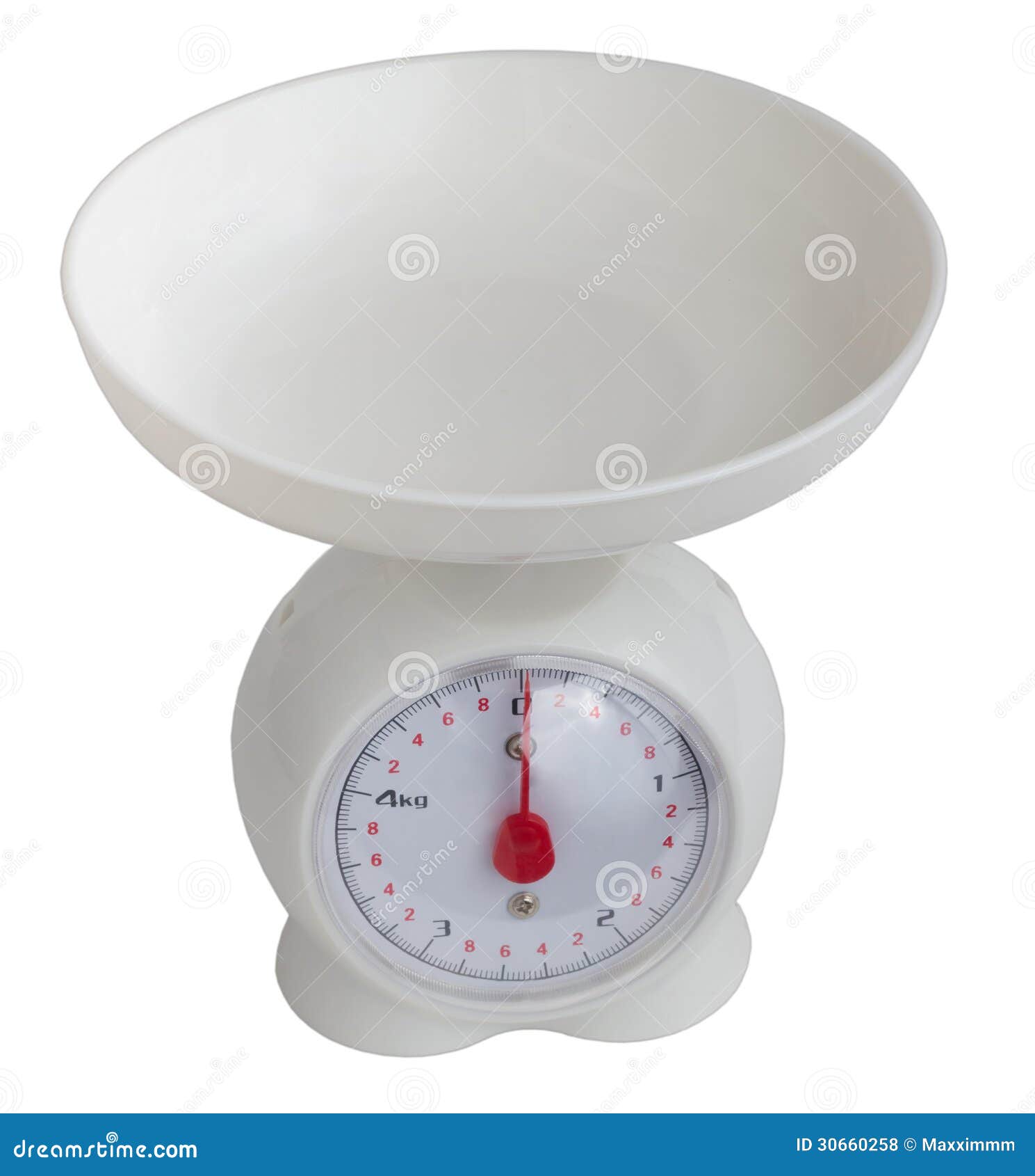 Kitchen Plastic Grocery White Scales Isolated Stock Photo - Image of ...