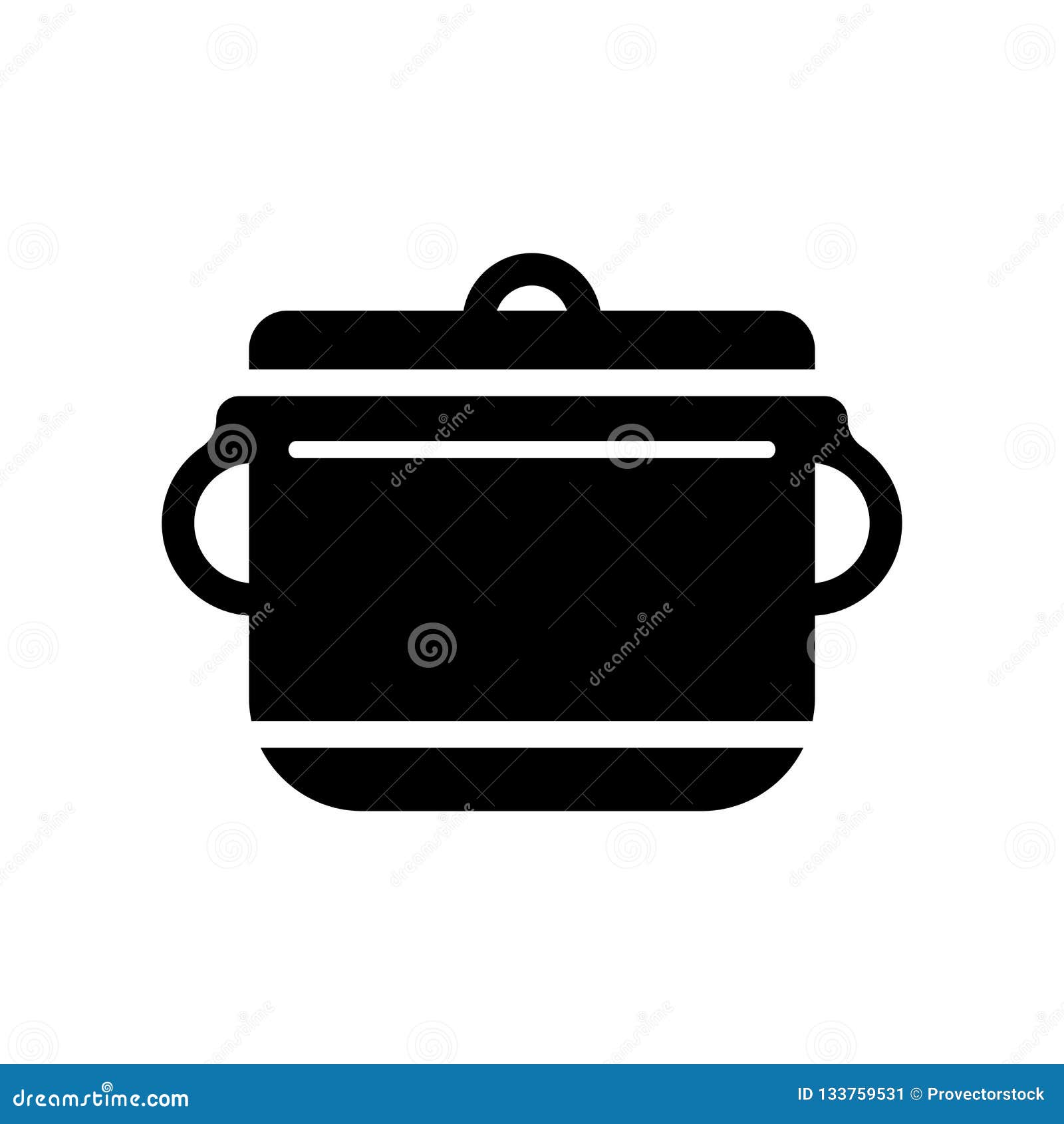Kitchen Pot Icon Vector Sign and Symbol Isolated on White Background ...