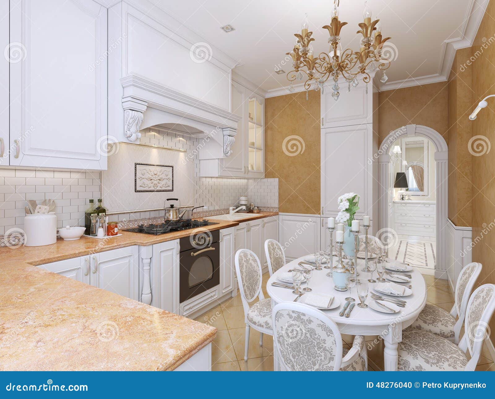 Kitchen provence style stock photo. Image of apartment - 48276040
