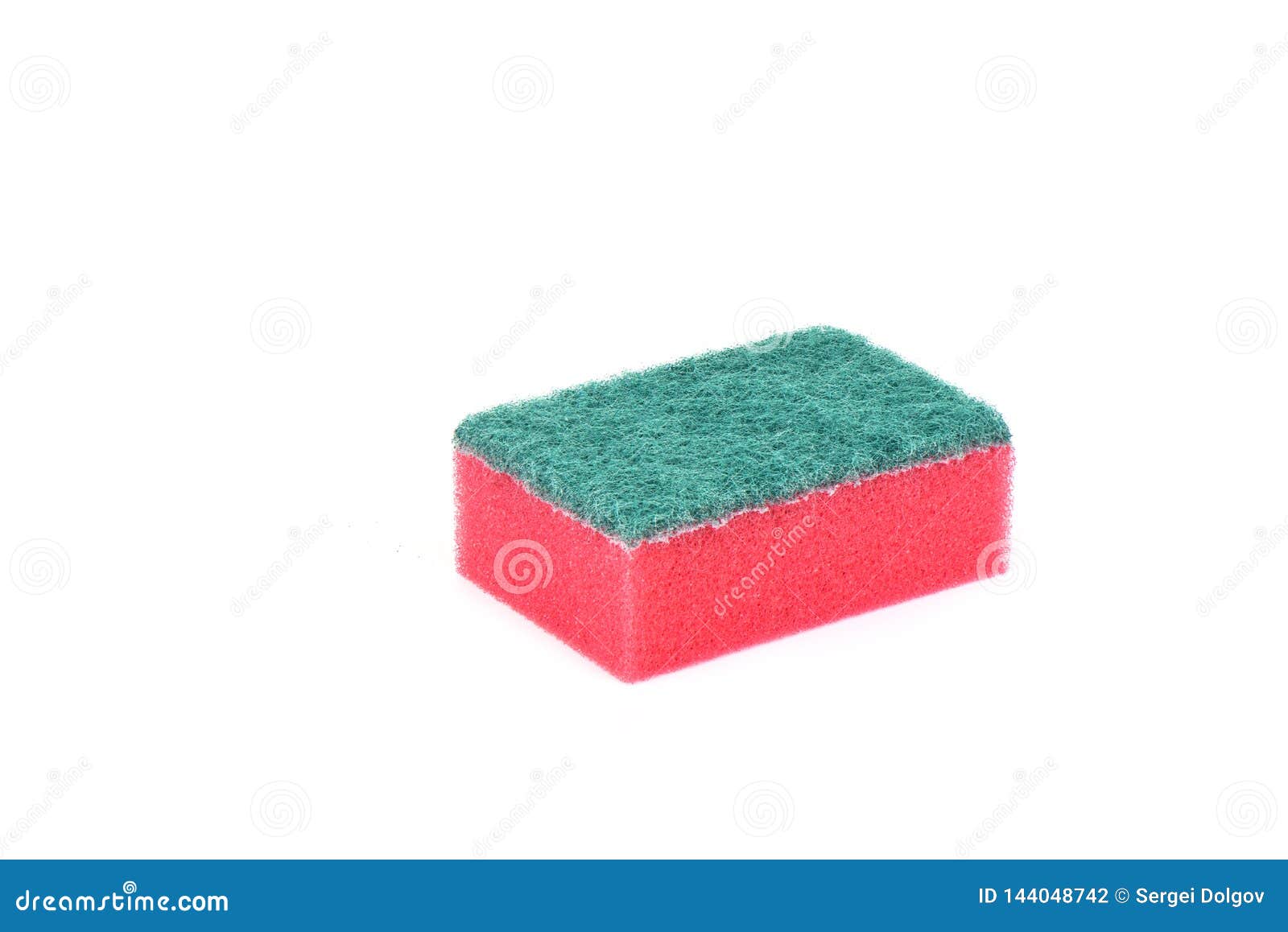 Kitchen Red Sponge Isolated on White Background. the Concept of ...