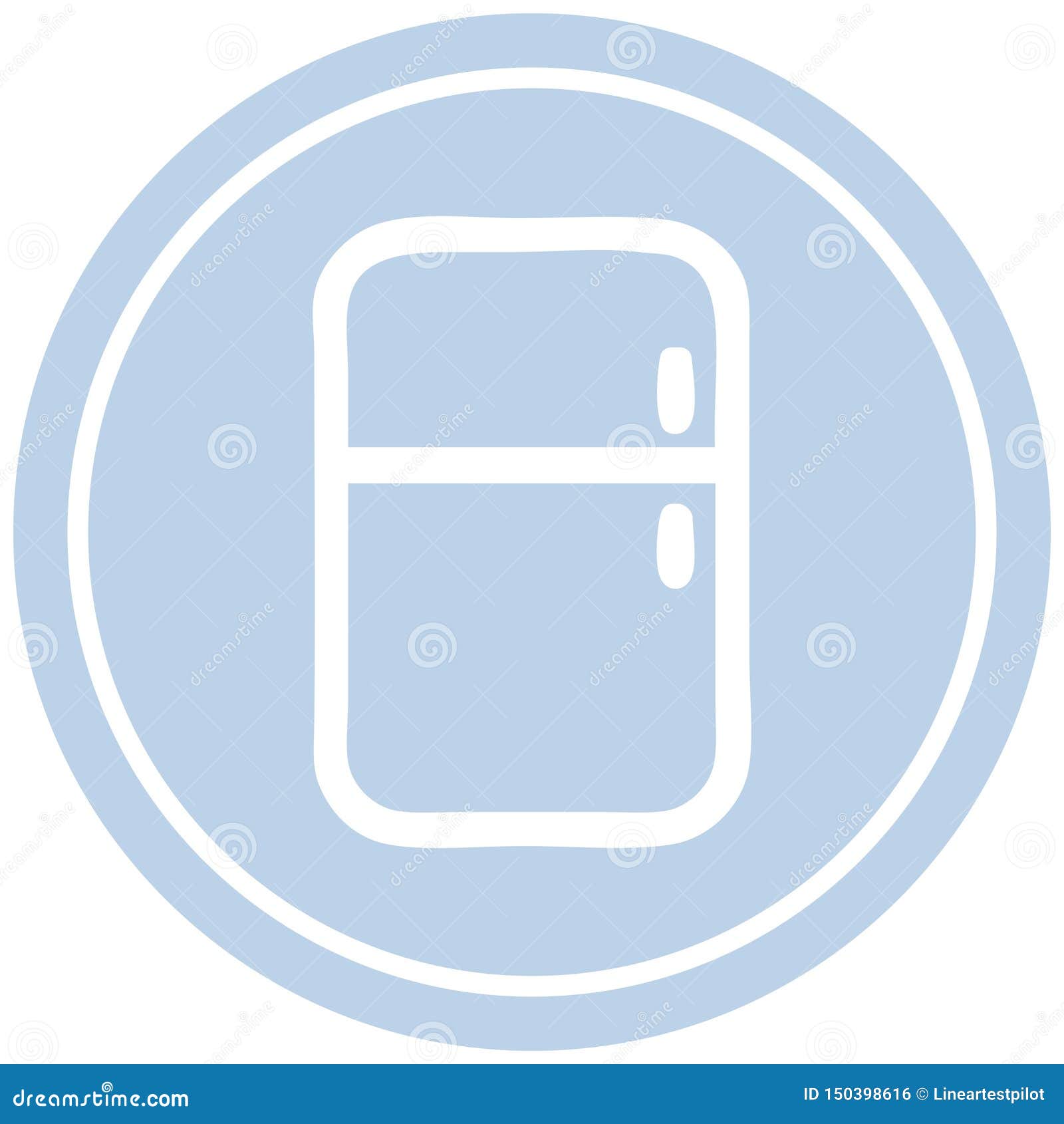 Kitchen Refrigerator Circular Icon Symbol Stock Vector - Illustration ...