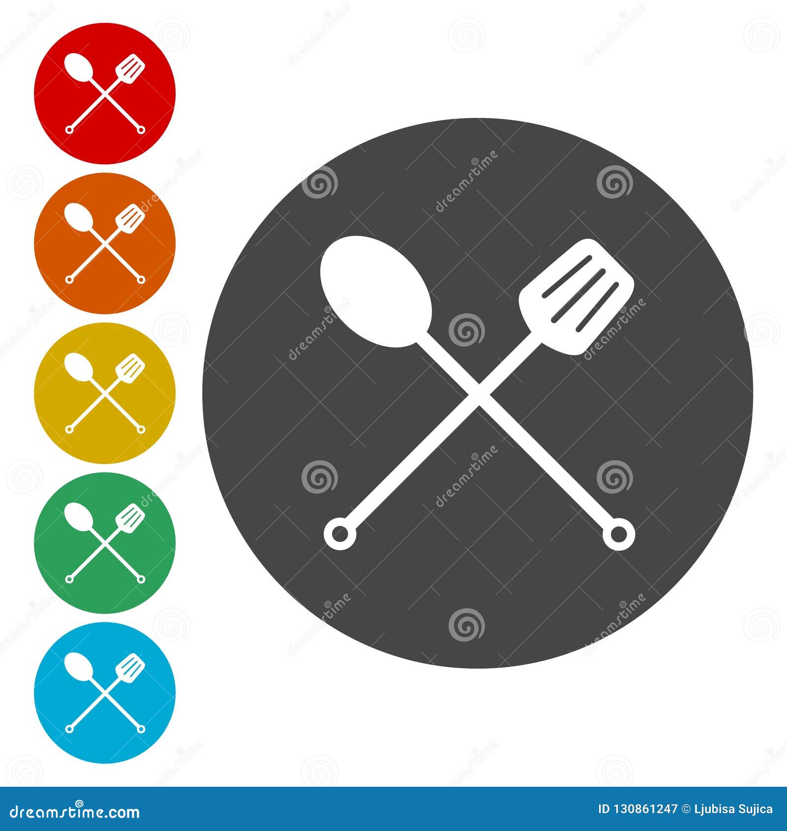 Kitchen and Restaurant Icon Set Stock Vector - Illustration of party ...