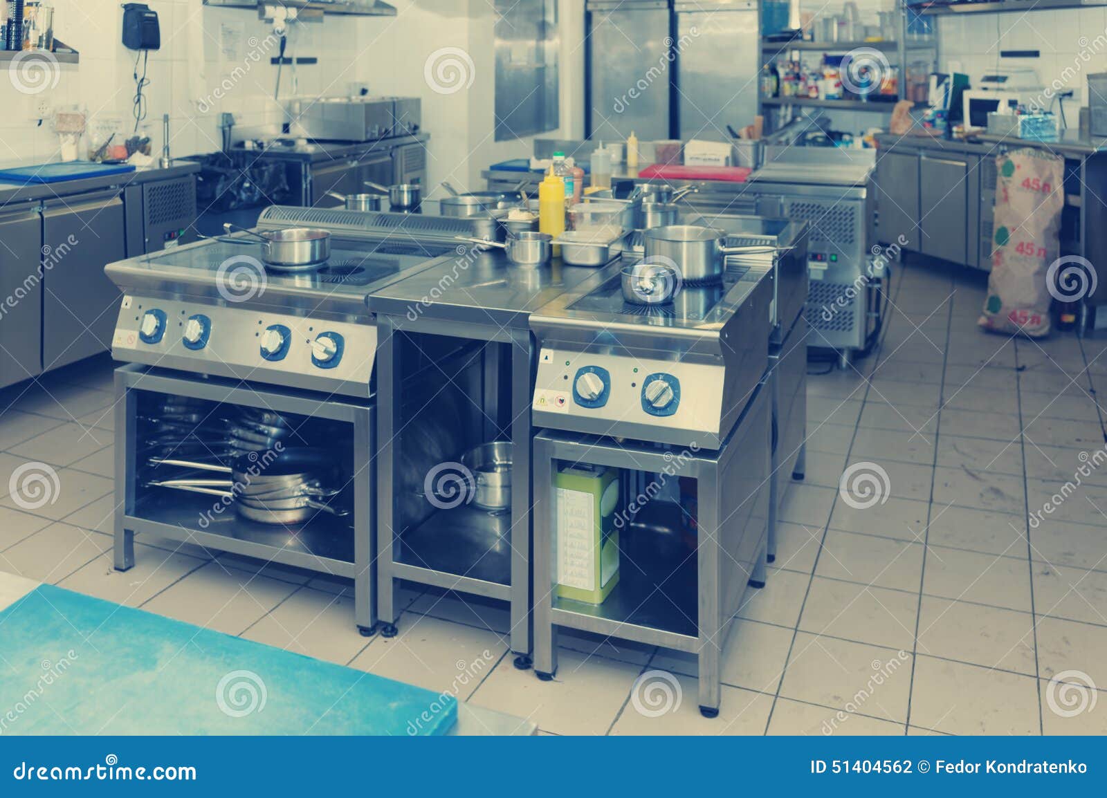 Kitchen of a restaurant stock photo. Image of interior - 51404562