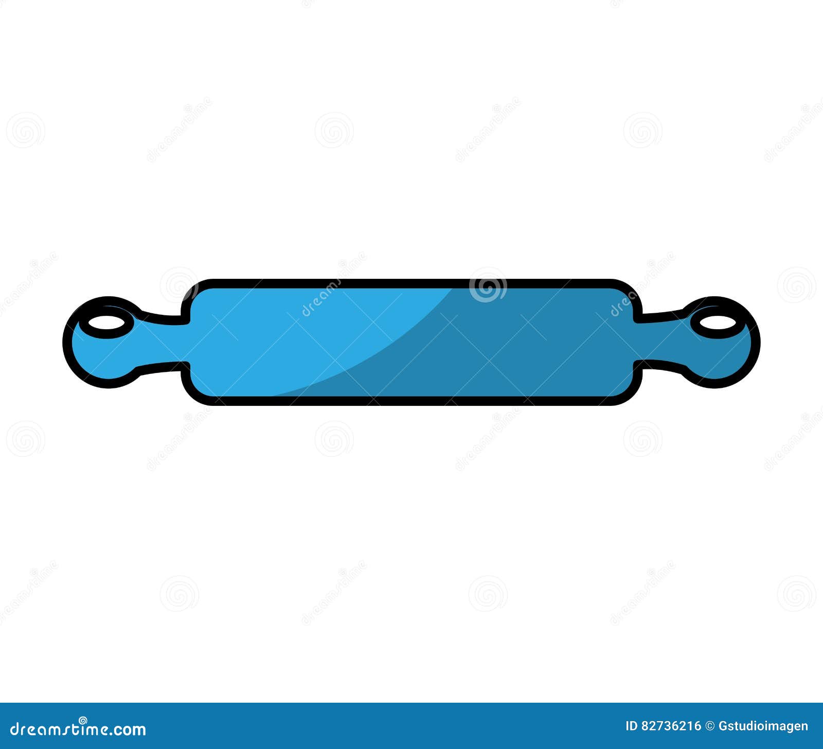 Kitchen Roller Isolated Icon Stock Illustration - Illustration of tool ...