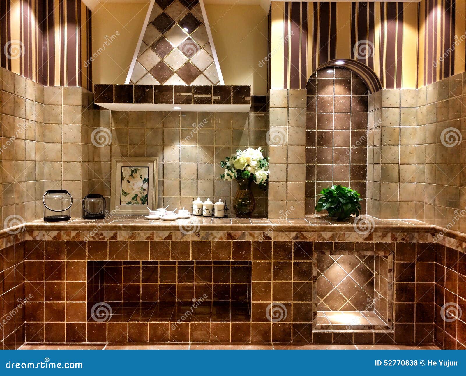 Kitchen room interior stock photo. Image of kitchen, chinese - 52770838