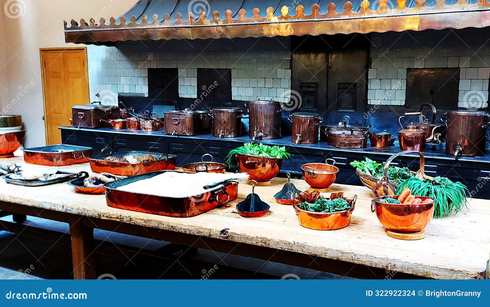 The Kitchen in the Royal Pavilion in Brighton. Stock Photo - Image of ...