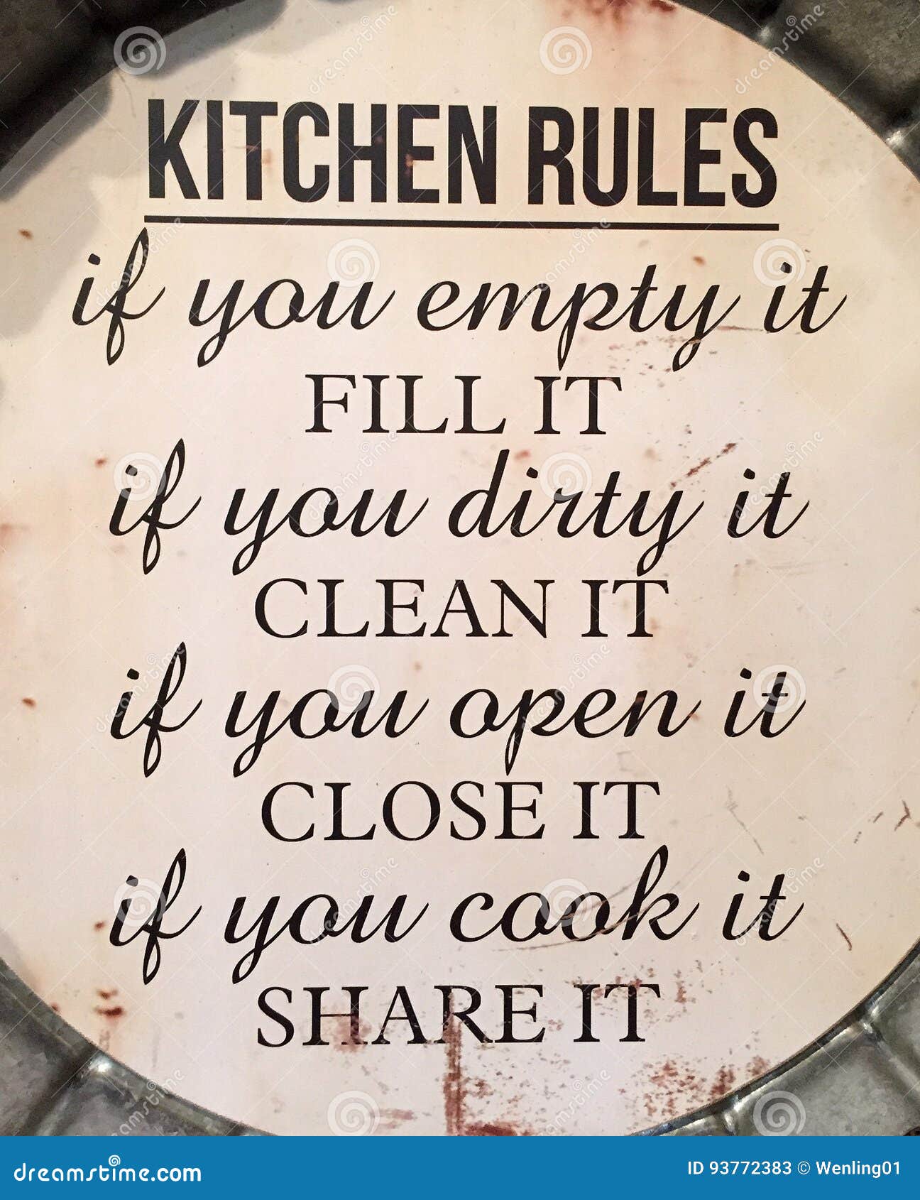 Kitchen rules stock image. Image of advice, rules, title - 93772383