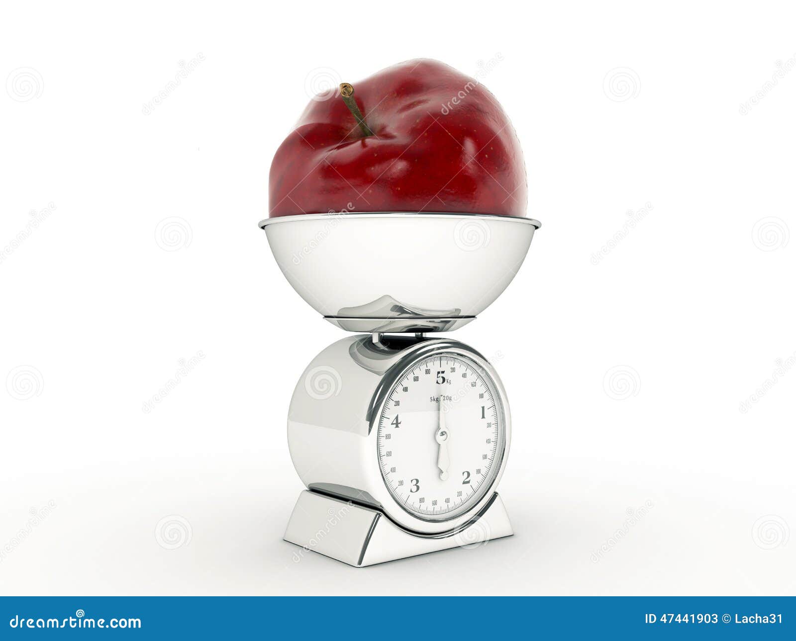 Kitchen Scale with Giant Apple Stock Image - Image of closeup, kilogram ...