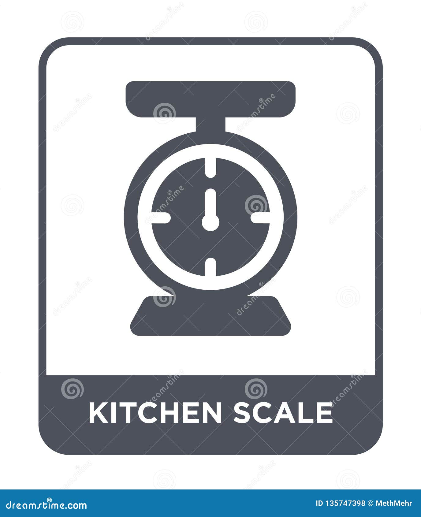 Kitchen Scale Icon in Trendy Design Style. Kitchen Scale Icon Isolated ...