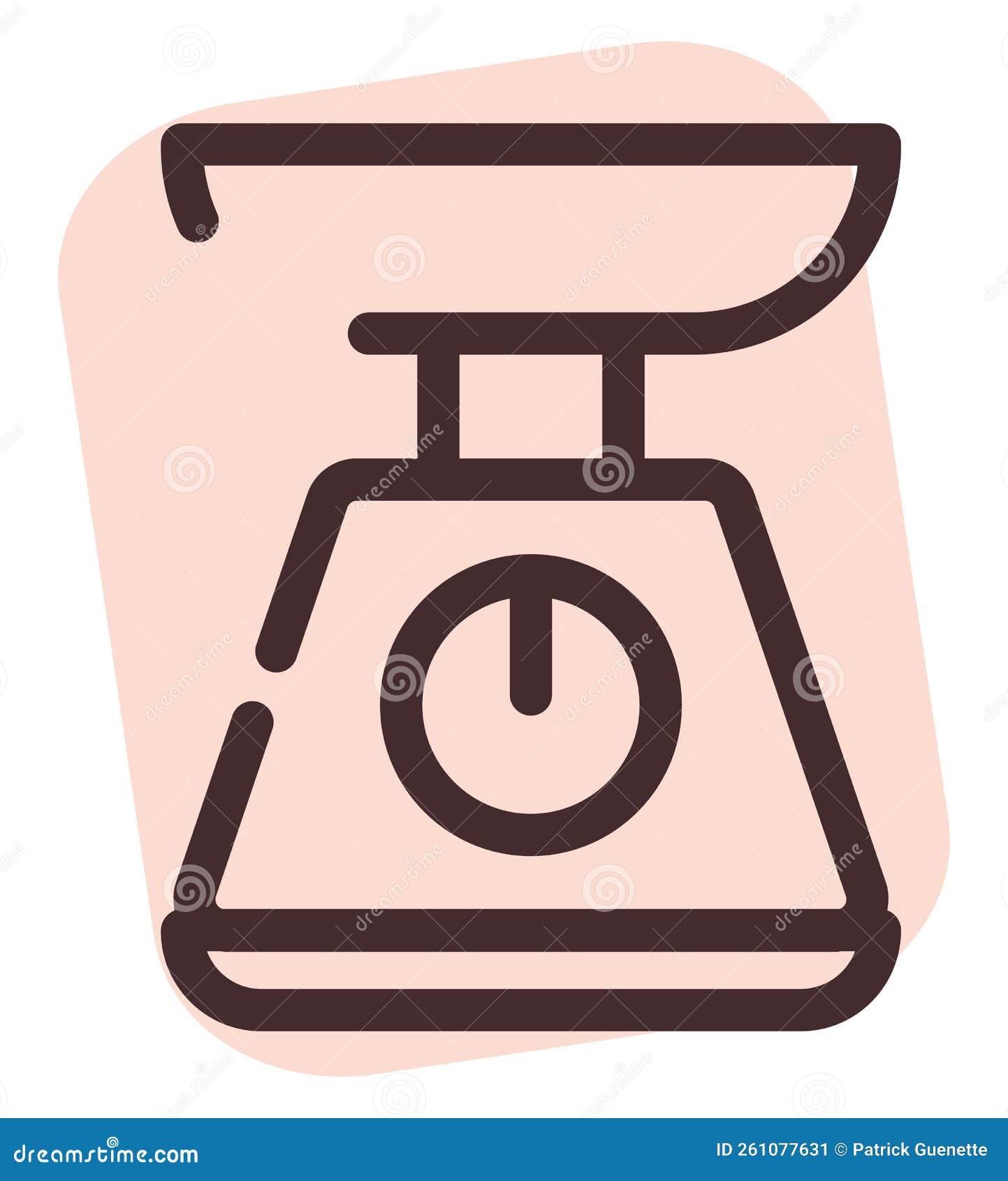 Kitchen scale, icon stock vector. Illustration of simple - 261077631