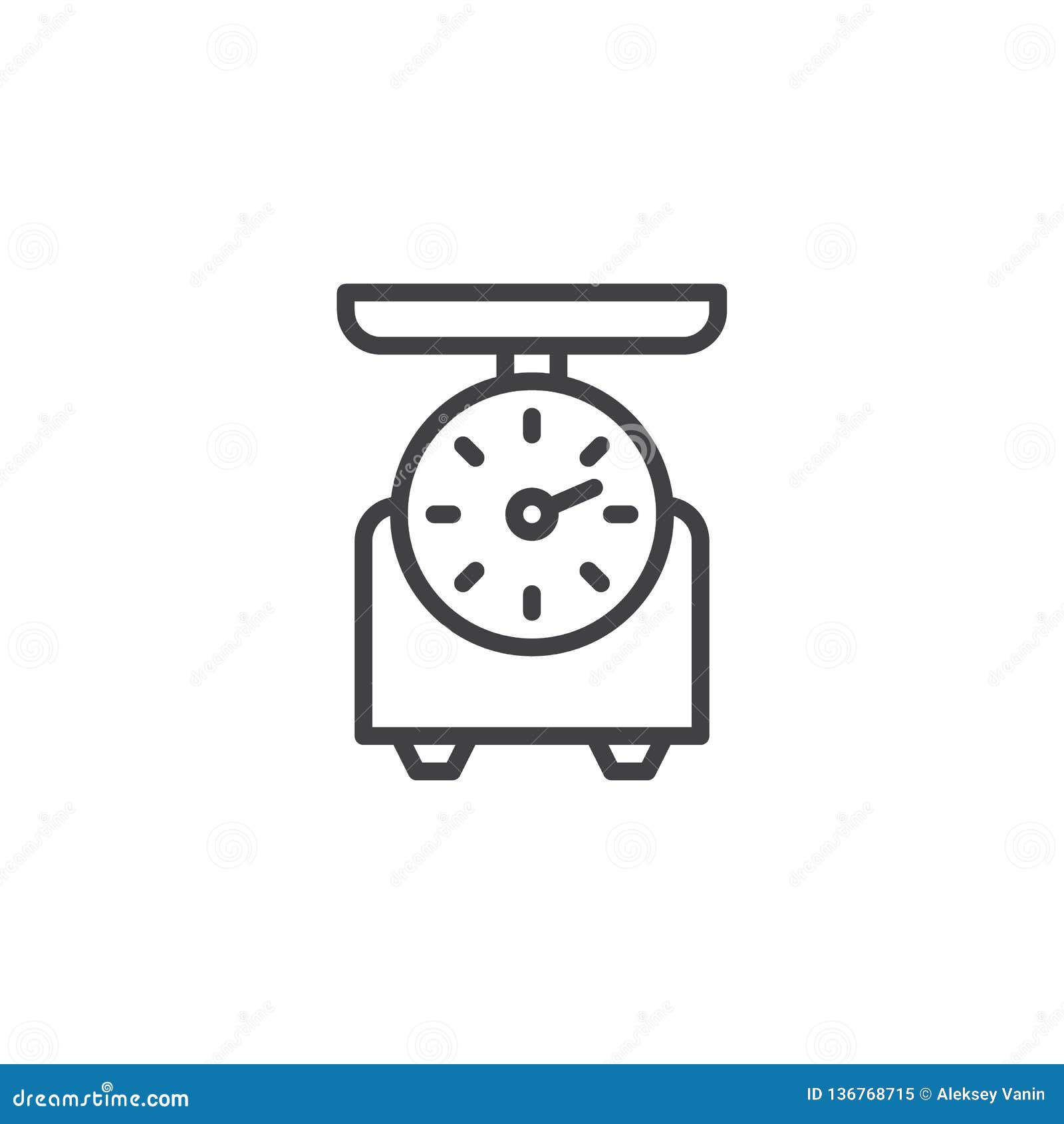 Scale Line Icon. Business And Justice Vector Symbol Isolated On White ...