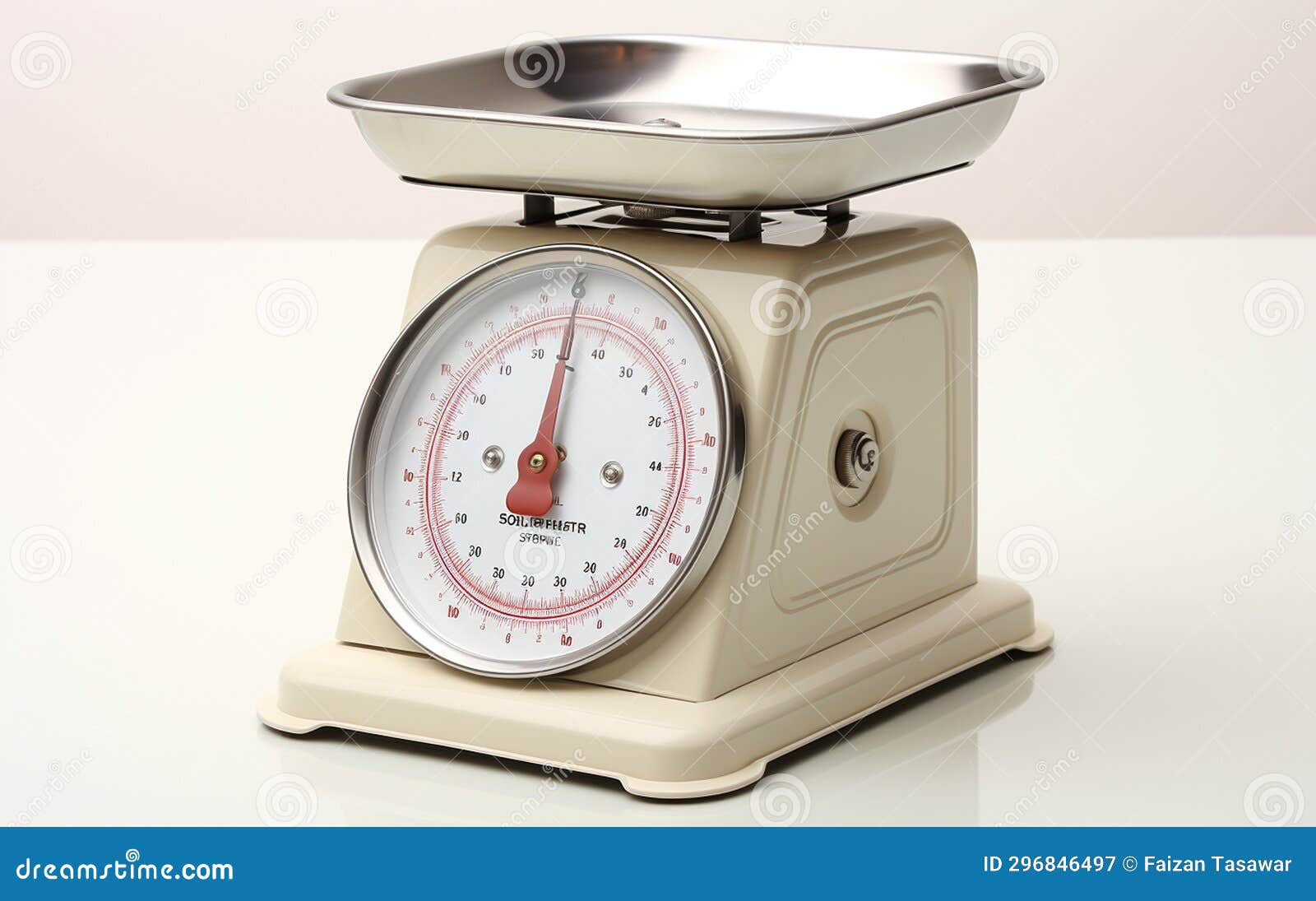 A Kitchen Scale Placed on White Background -Generative Ai Stock ...
