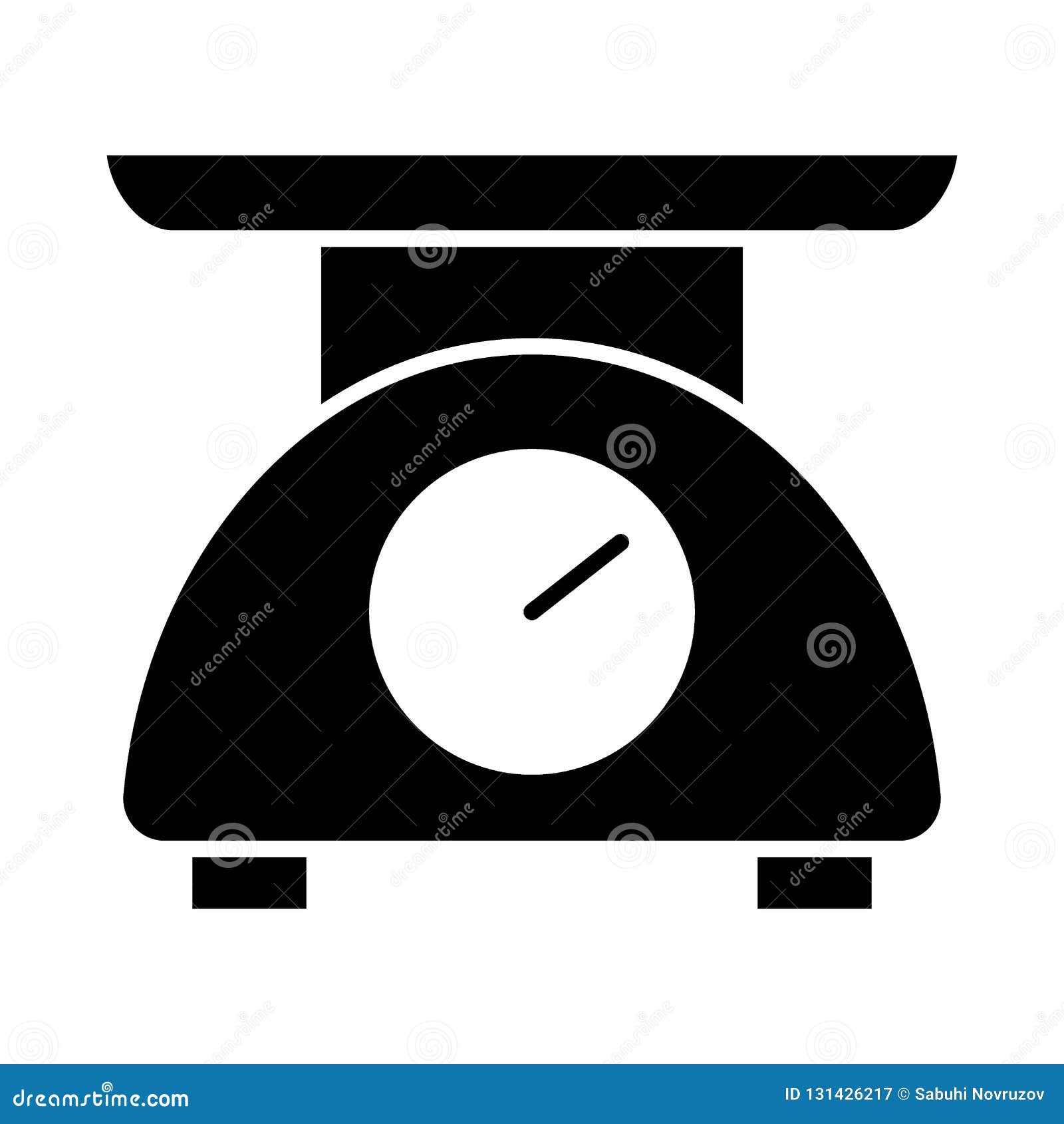 Kitchen Scale Solid Icon. Weight Vector Illustration Isolated on White Stock Vector ...