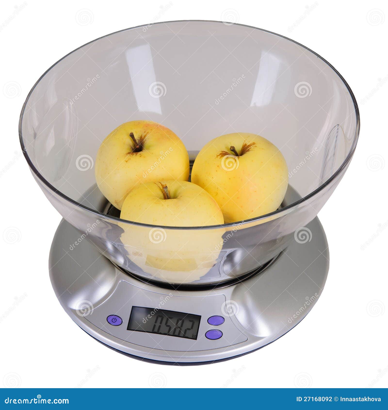 Kitchen scales with Apples stock photo. Image of measuring - 27168092