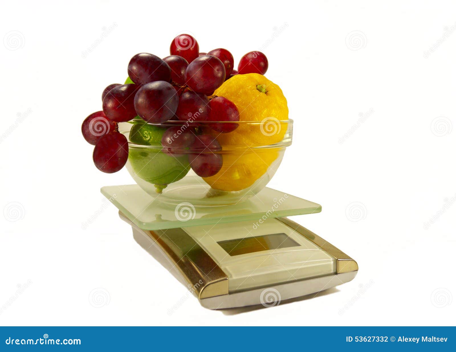 Kitchen Scales with Fresh Fruits Stock Photo - Image of kitchen, food ...