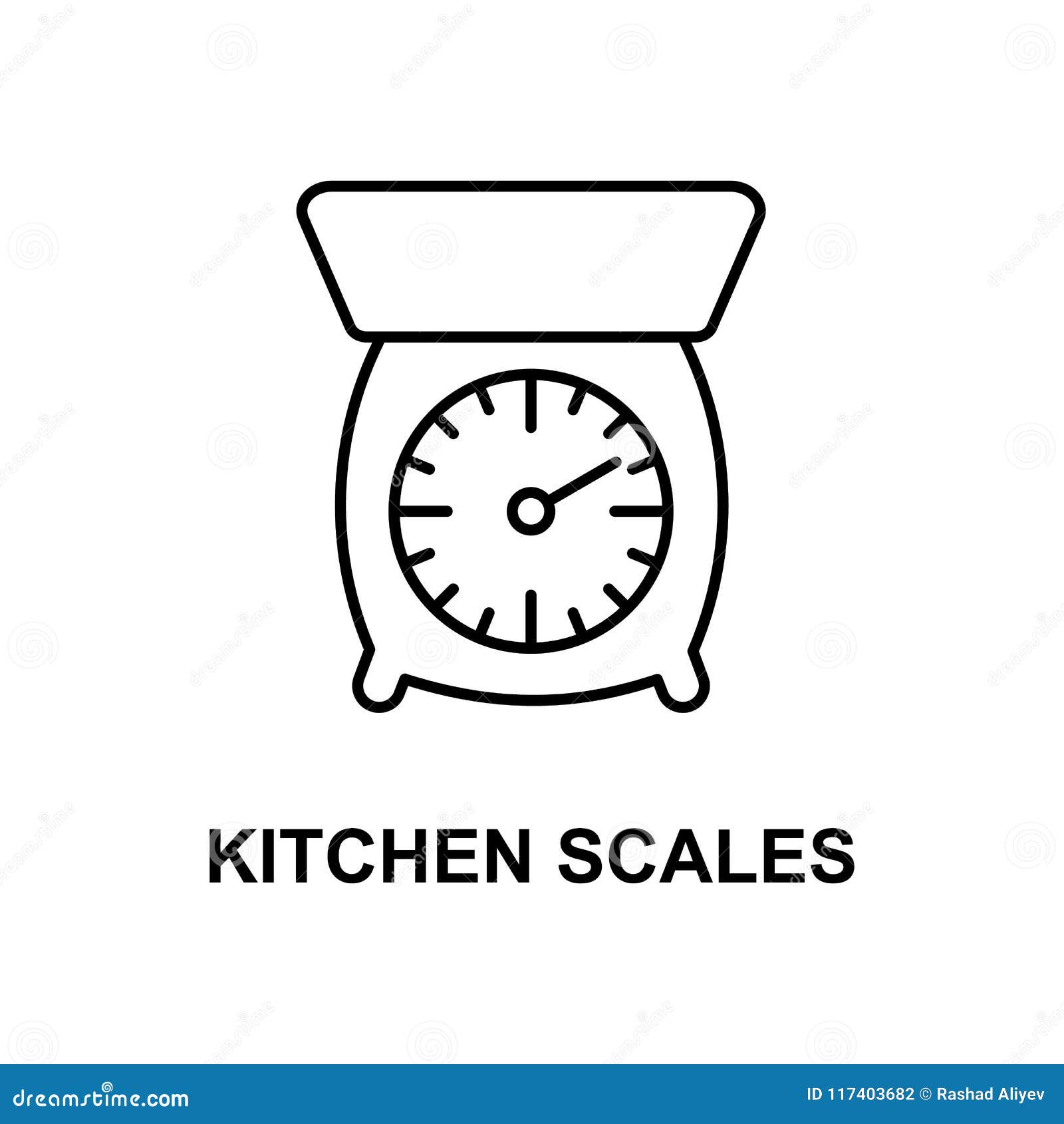 Kitchen Scales Icon. Element of Measuring Instruments Icon with Name ...