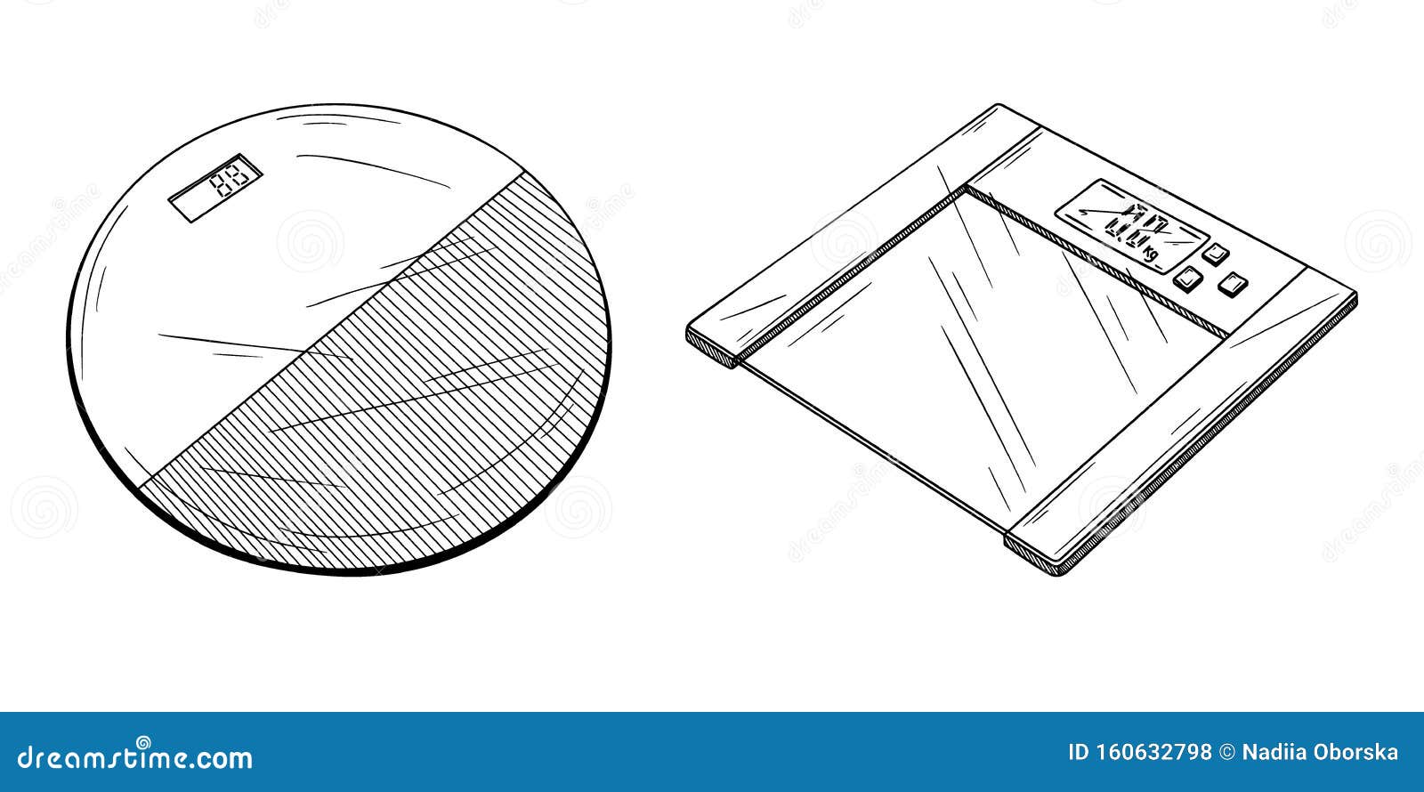 Kitchen Scales Isolated on White Background. Vector Illustration Stock ...