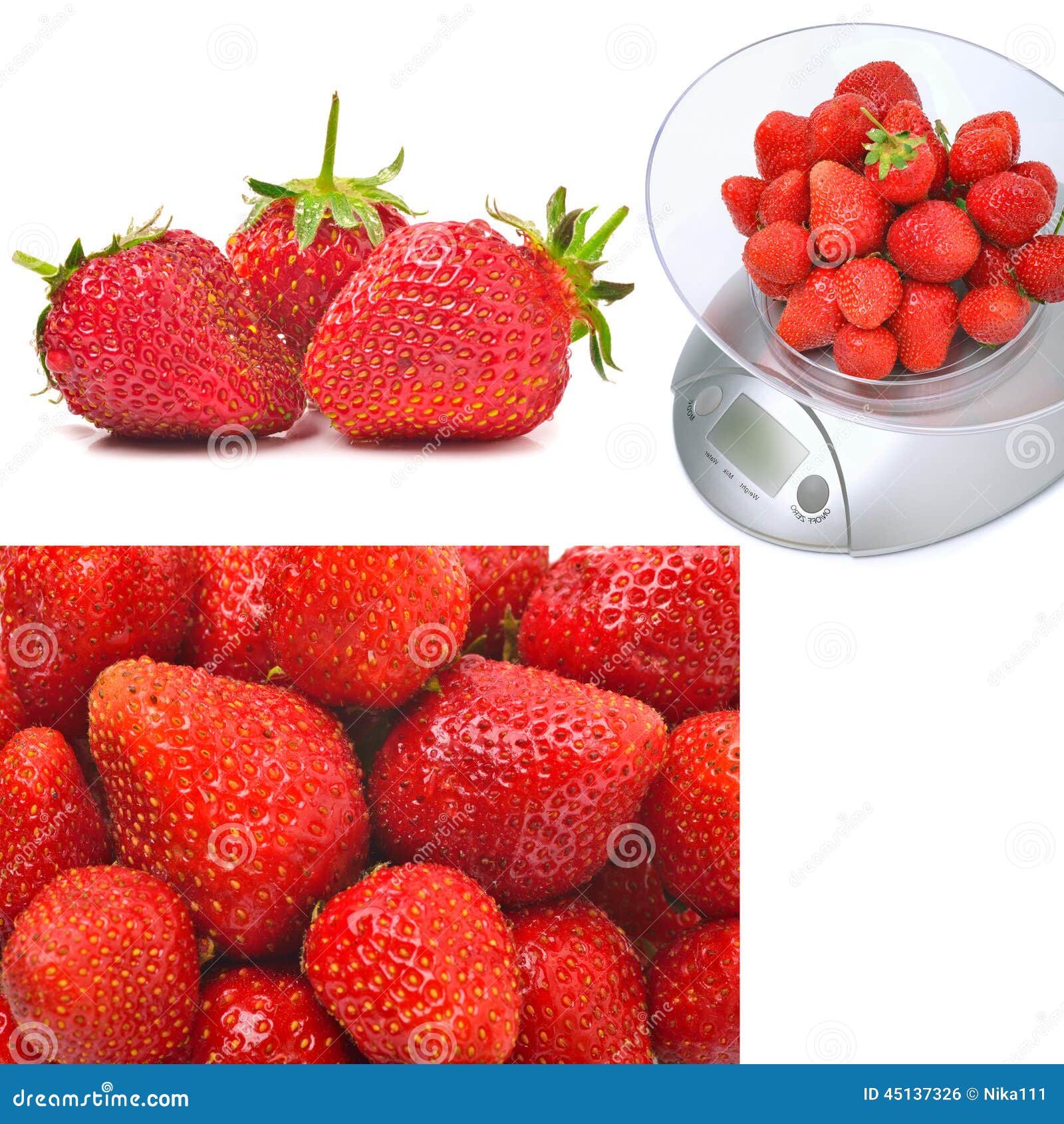 Kitchen Scales with Ripe Strawberries Stock Photo - Image of imbalance ...