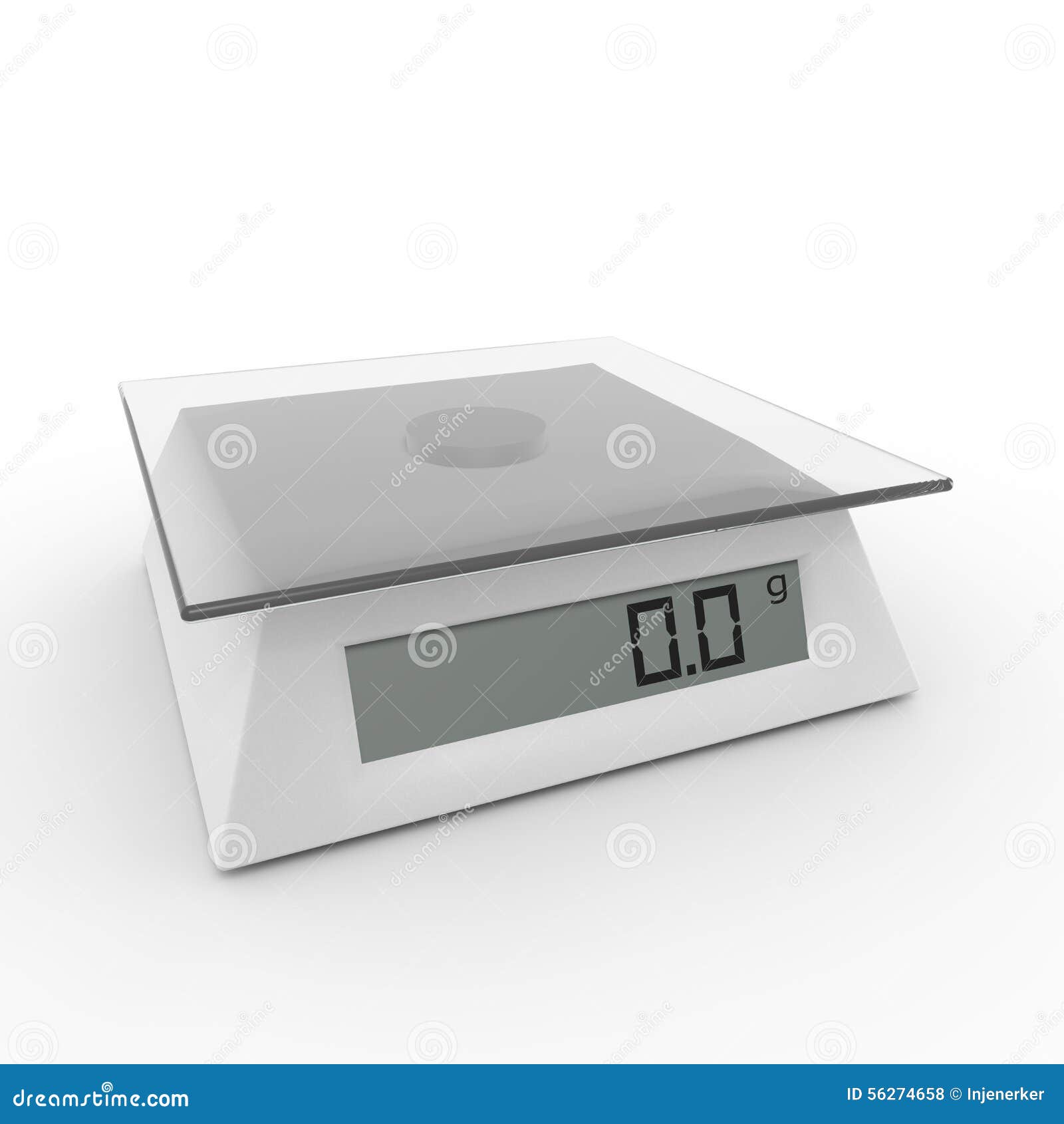 Kitchen Scales on a White Background Stock Illustration - Illustration ...