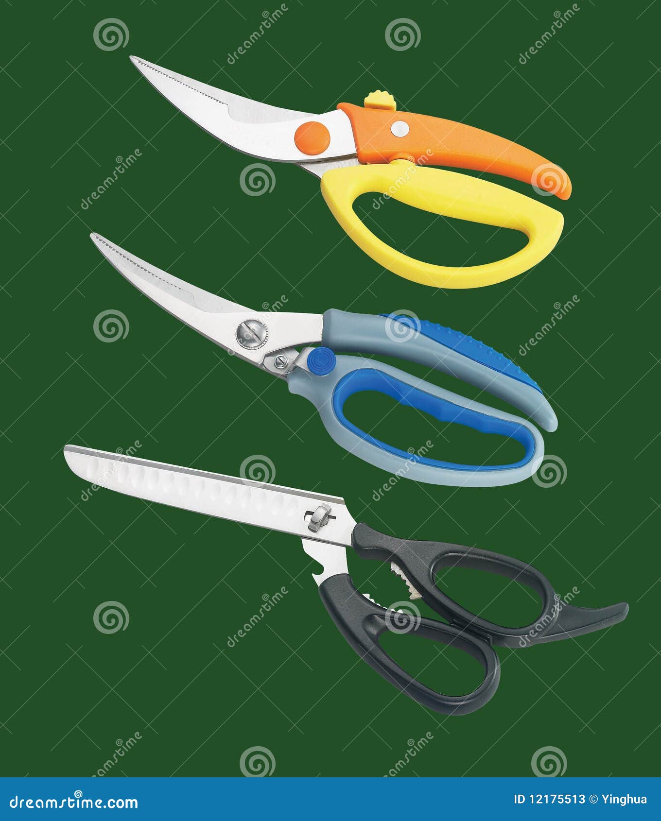 Kitchen scissors stock image. Image of sharp, cook, steel - 12175513