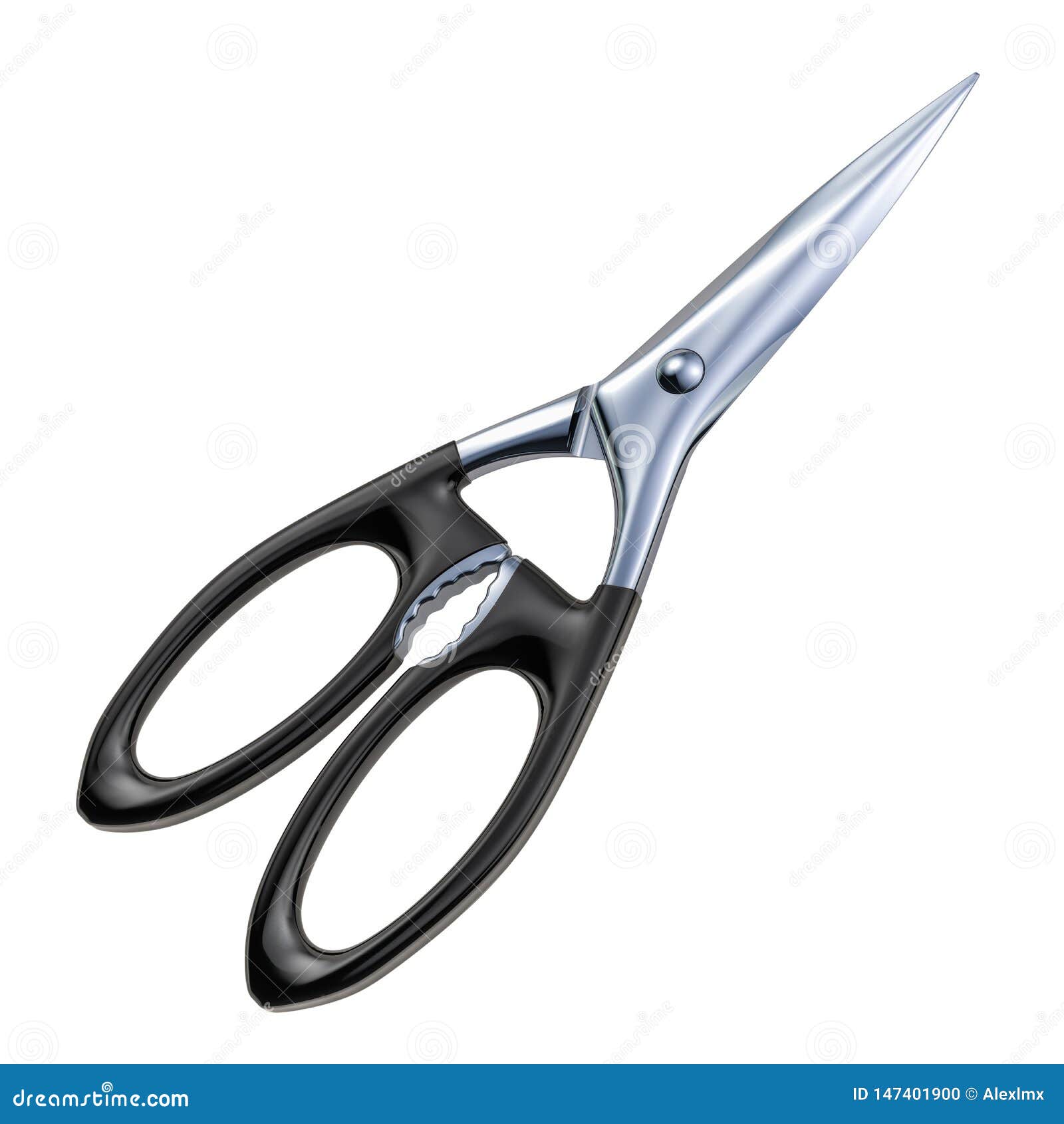 Kitchen Scissors or Kitchen Shears. 3D Rendering Stock Illustration ...