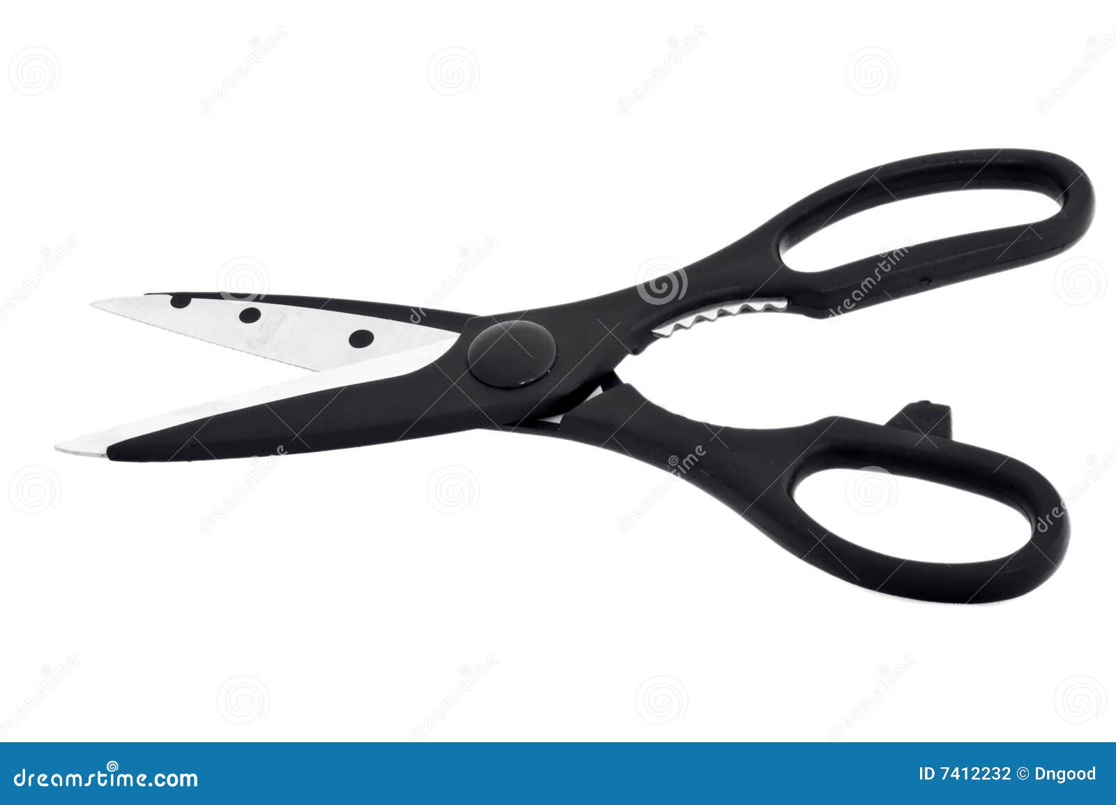 Kitchen Scissors - Open stock photo. Image of office, beautician - 7412232
