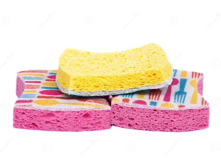 Kitchen scrubbing sponges stock photo. Image of sponge - 68803432